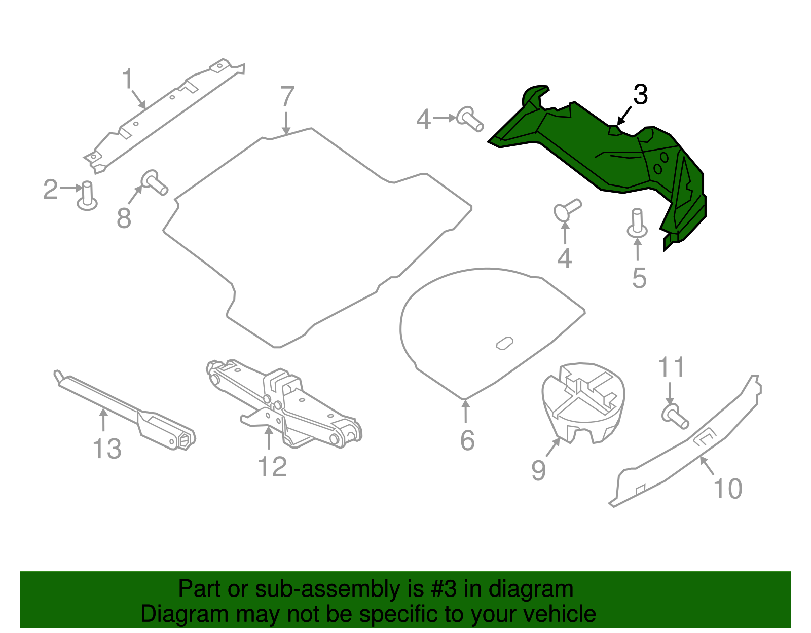 2017-2023 Nissan Maxima Trunk Side Trim - Driver's Side (LH) 84941 ...
