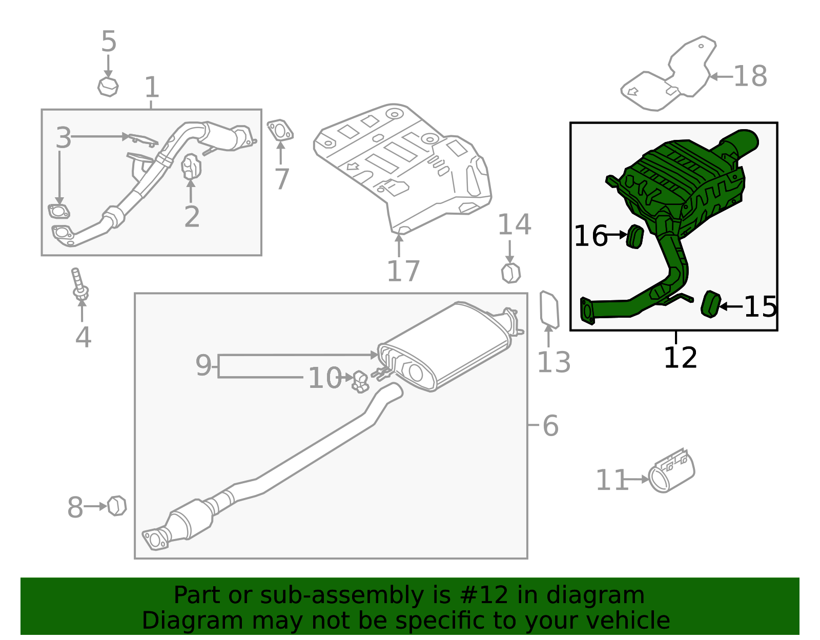 2020-2023 Kia Telluride Muffler 28710-S9150 | TascaParts.com