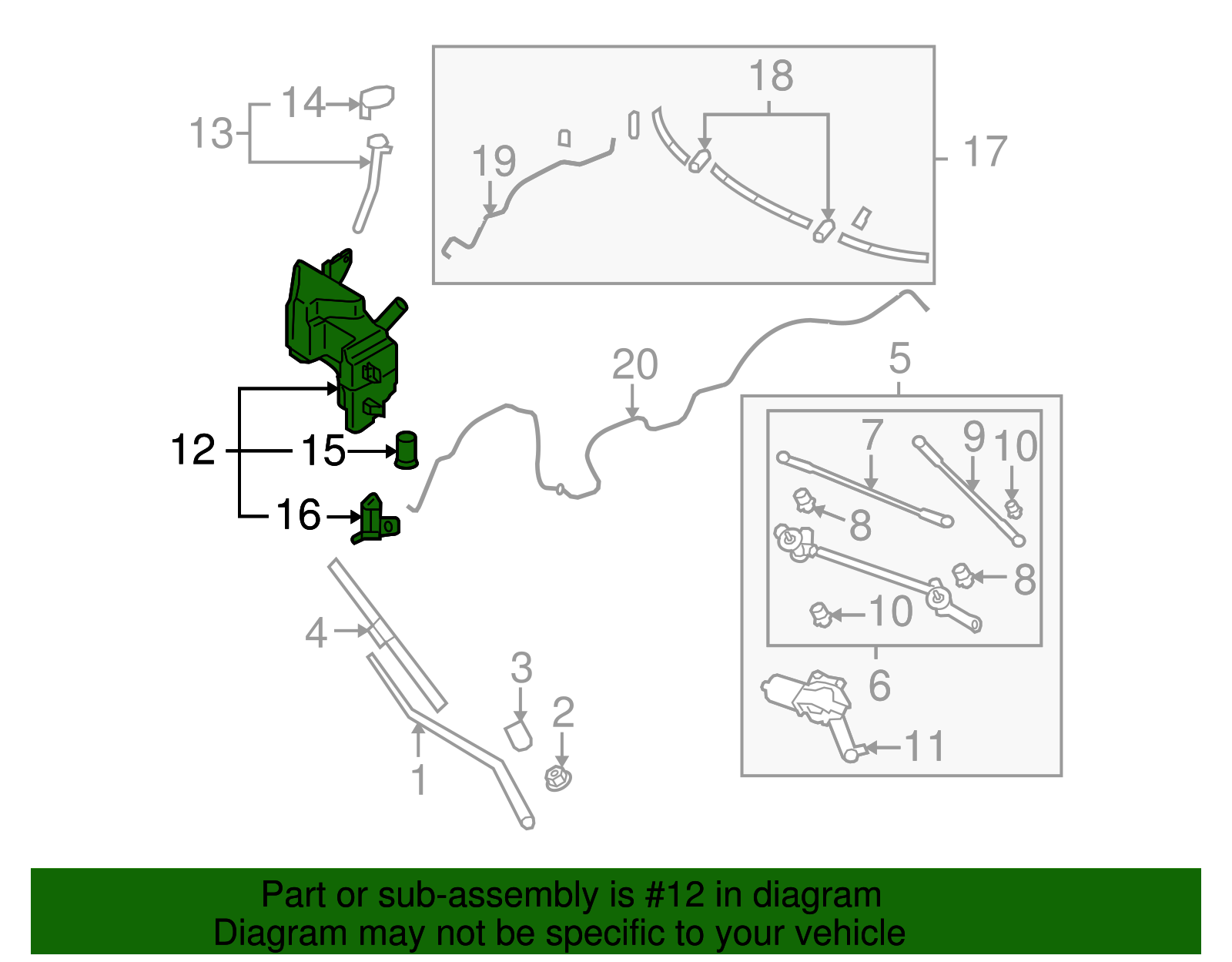 2009-2010 Infiniti Washer Reservoir 28910-1CA0A | OEM Parts Online
