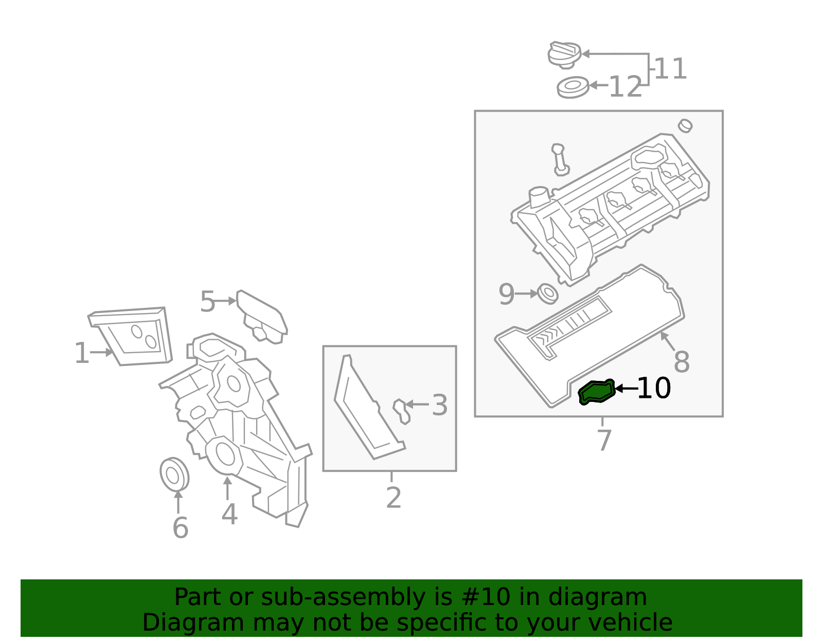 22444-3F400 - Valve Cover Gasket 2015-2017 Kia K900 | Genuine Kia Parts