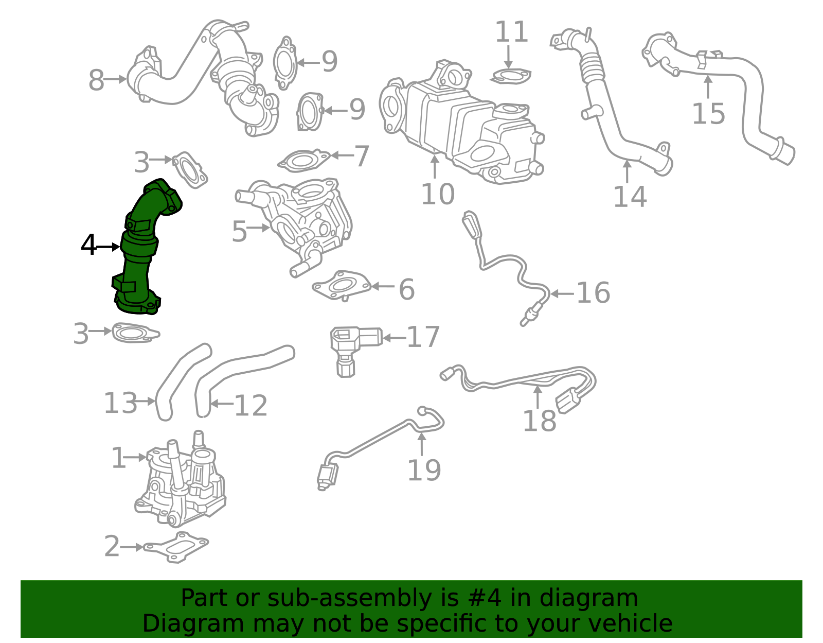 OEM GM Egr Pipe For 2017-2025 GM - Part No. 12688016 | Karl Kustoms OEM ...