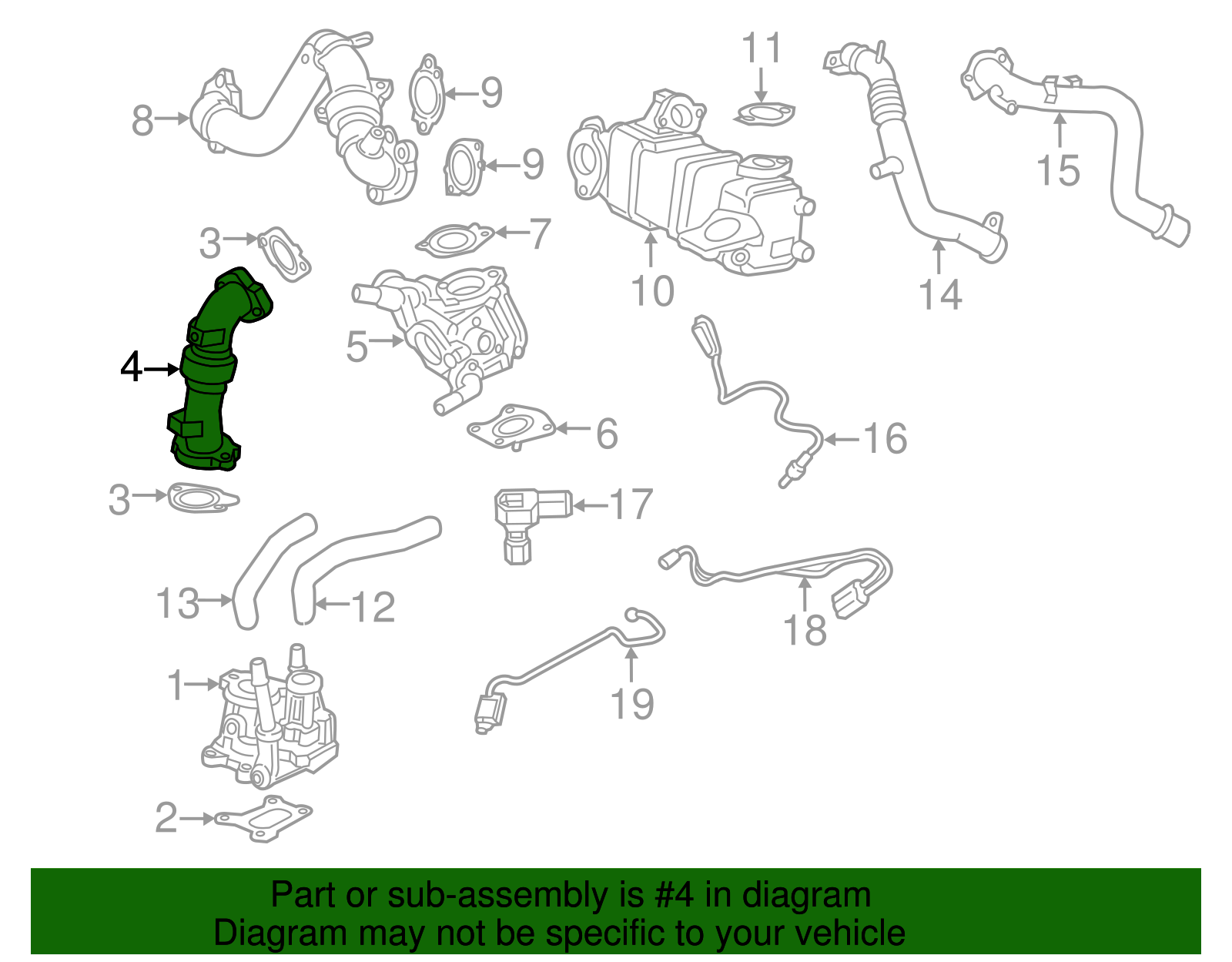 2017-2025 GM Egr Pipe 12688016 | Capital Chevy Parts