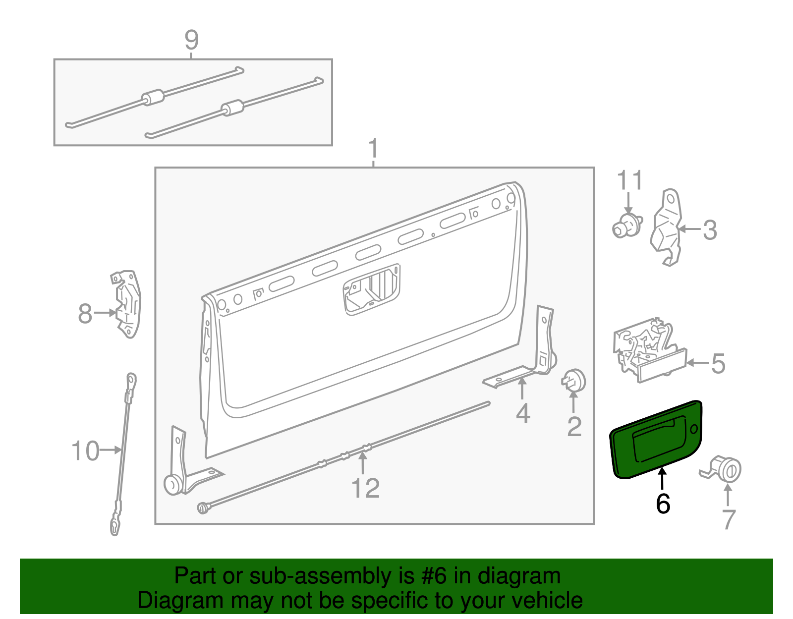 2009-2014 GM Handle Bezel 22755304 | Applegate Chevrolet Parts