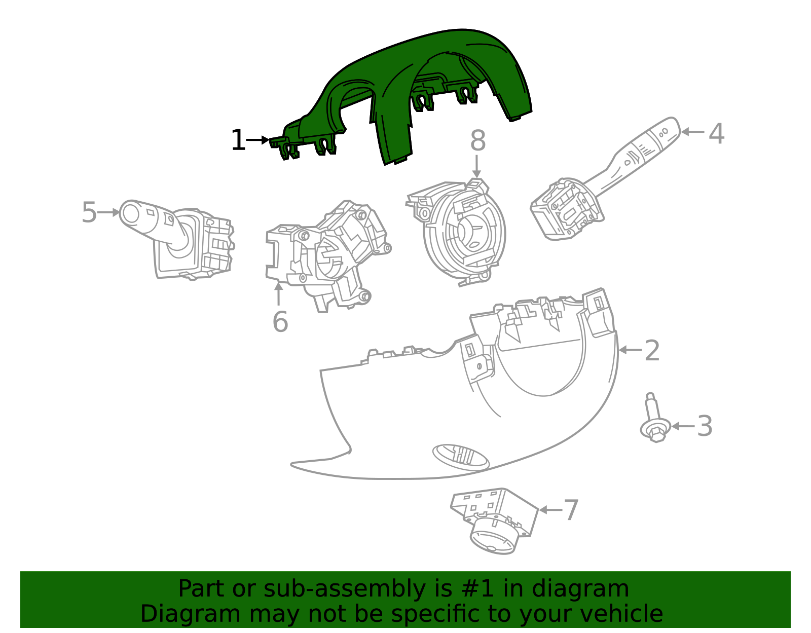2024-2025 Cadillac XT4 Upper Column Cover 42853415 | Capital Chevy Parts