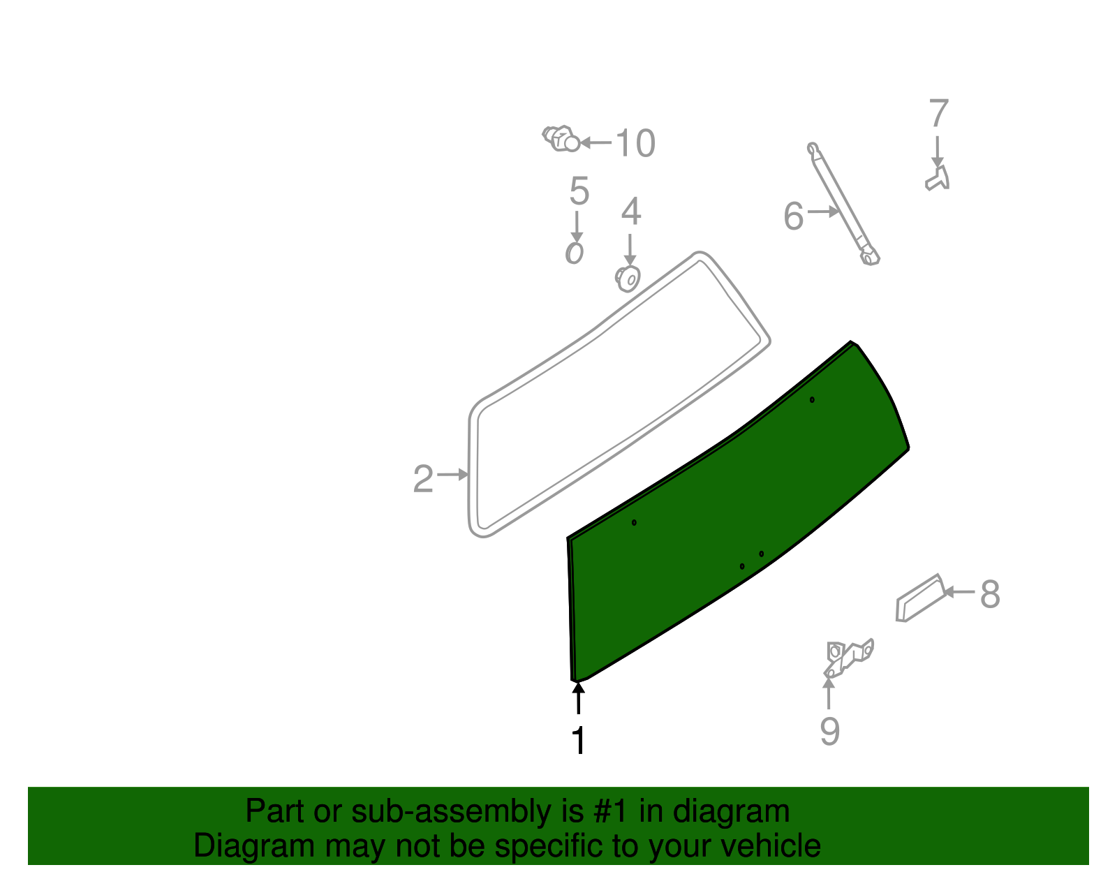 2004-2015 Nissan Lift Gate Glass K0312-ZQ50A | TascaParts.com