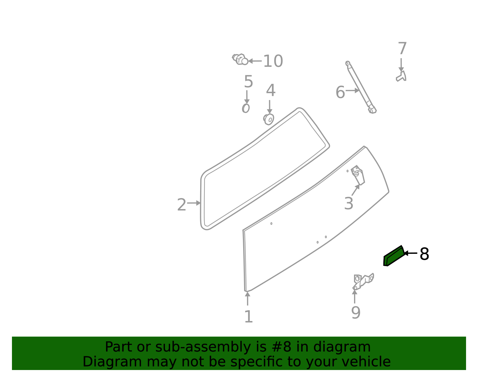 2004-2015 Nissan Lift-Gate Glass Handle 90336-7S000 | OEM Parts Online