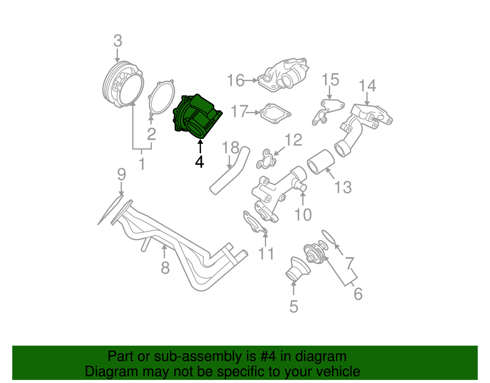 30720304 - Thermostat Housing - 2005-2011 Volvo | Volvo OEM Parts Direct