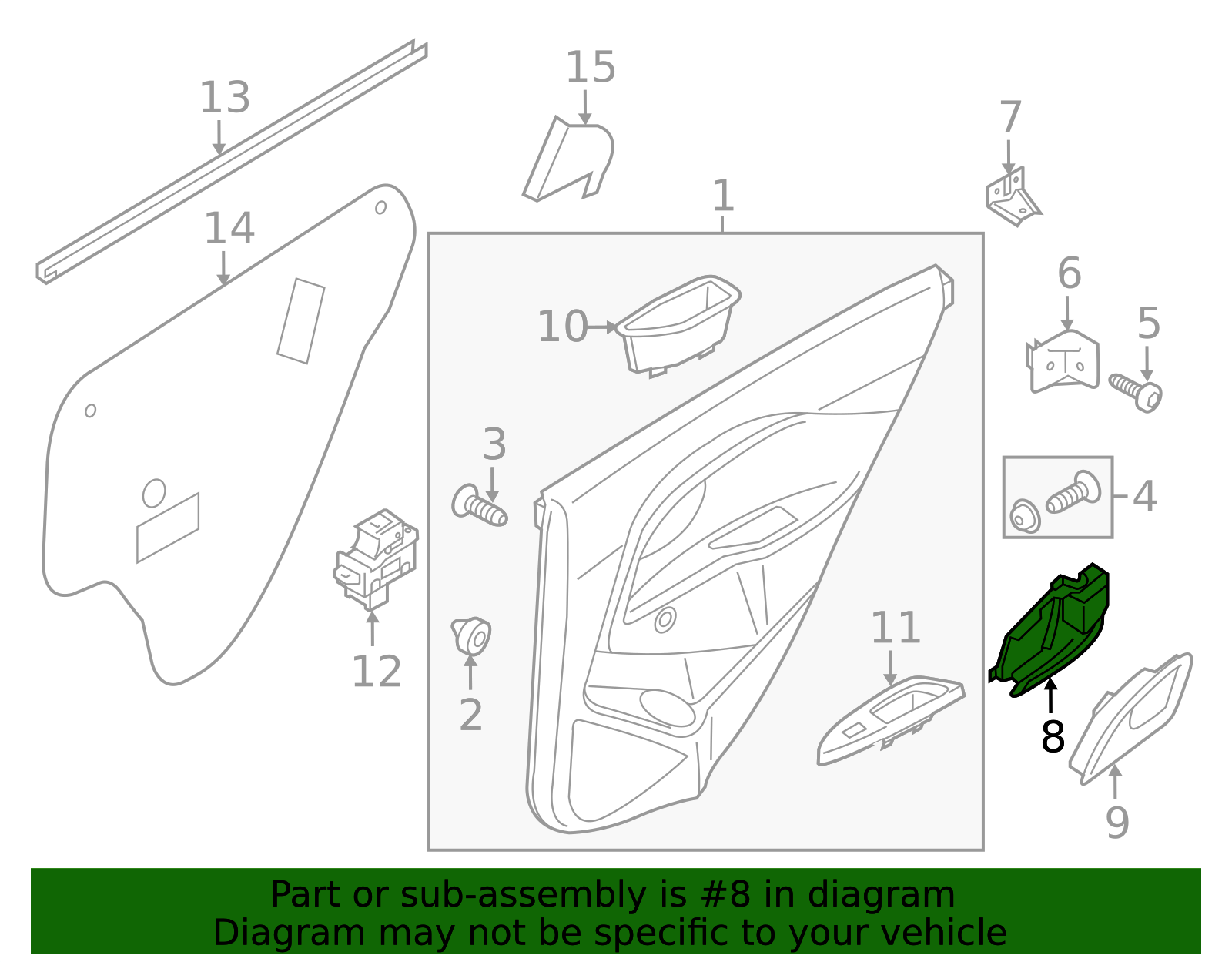 83610-1W000JBW - Handle, Inside 2012-2017 Kia Rio | Kia.Parts Store