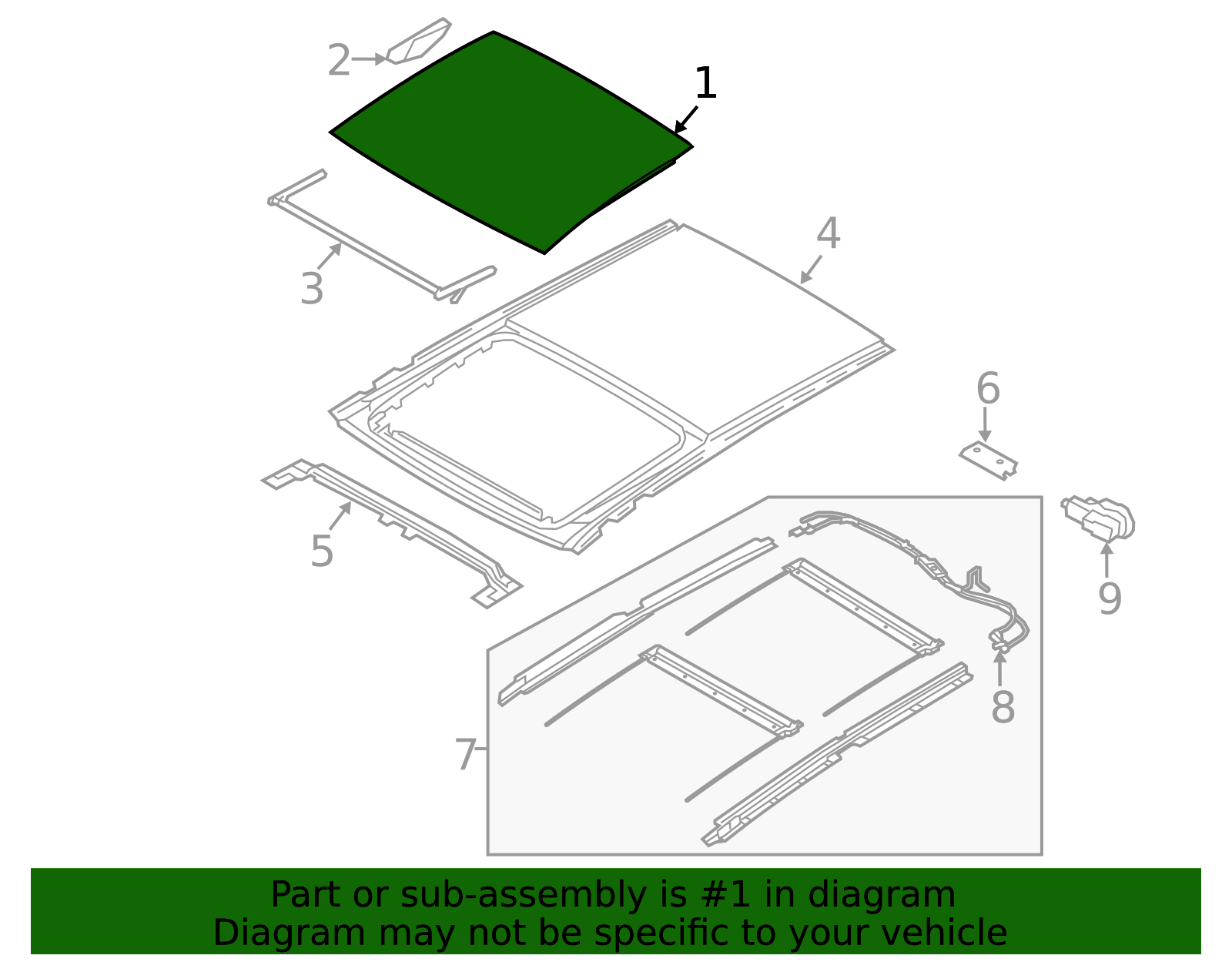 2011-2013 Kia Sorento Sunroof Glass 81610-2P000 | OEM Parts Online