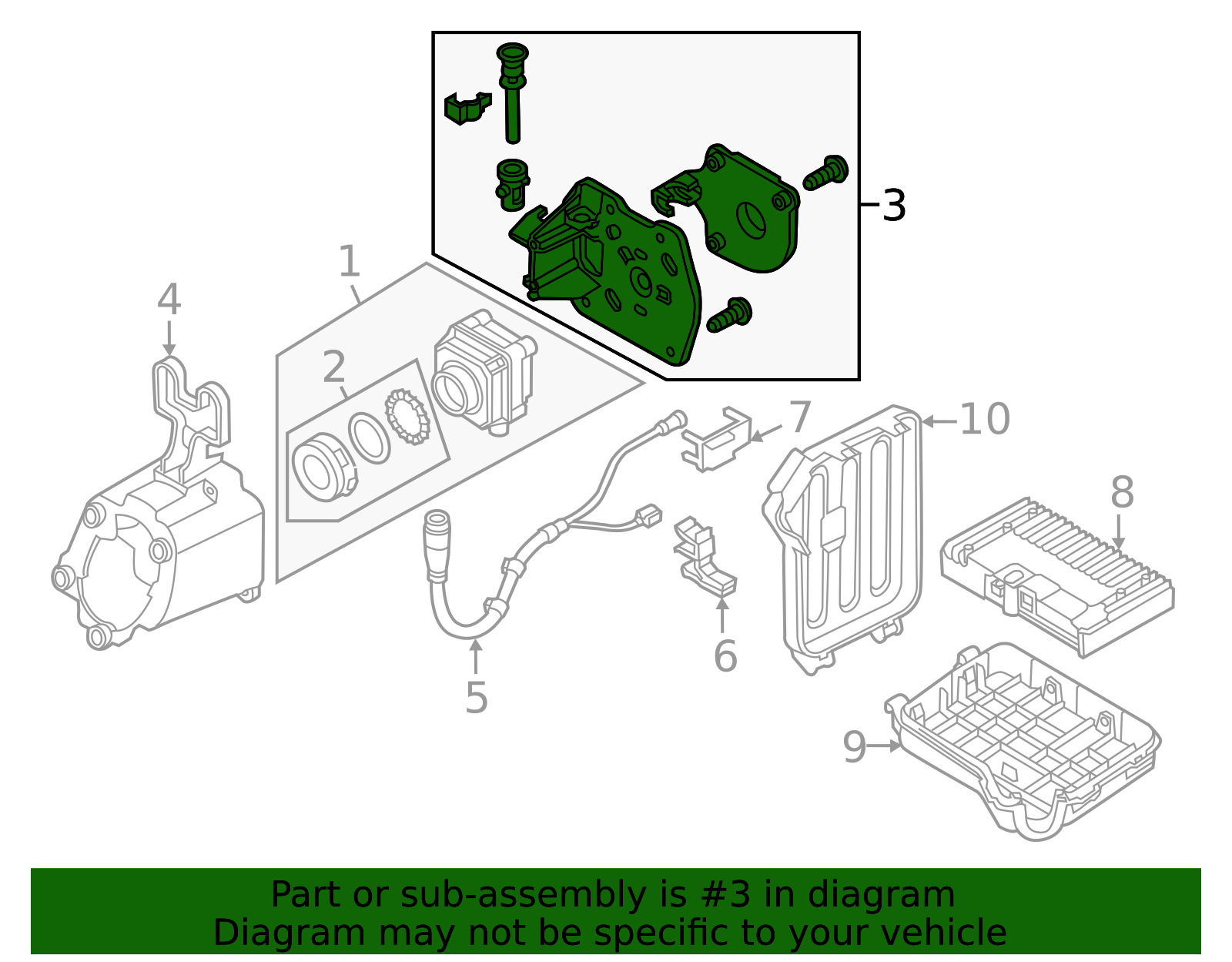 4H0-980-561-C - Night Vision Camera Bracket 2011-2014 Audi | Audi OEM Parts