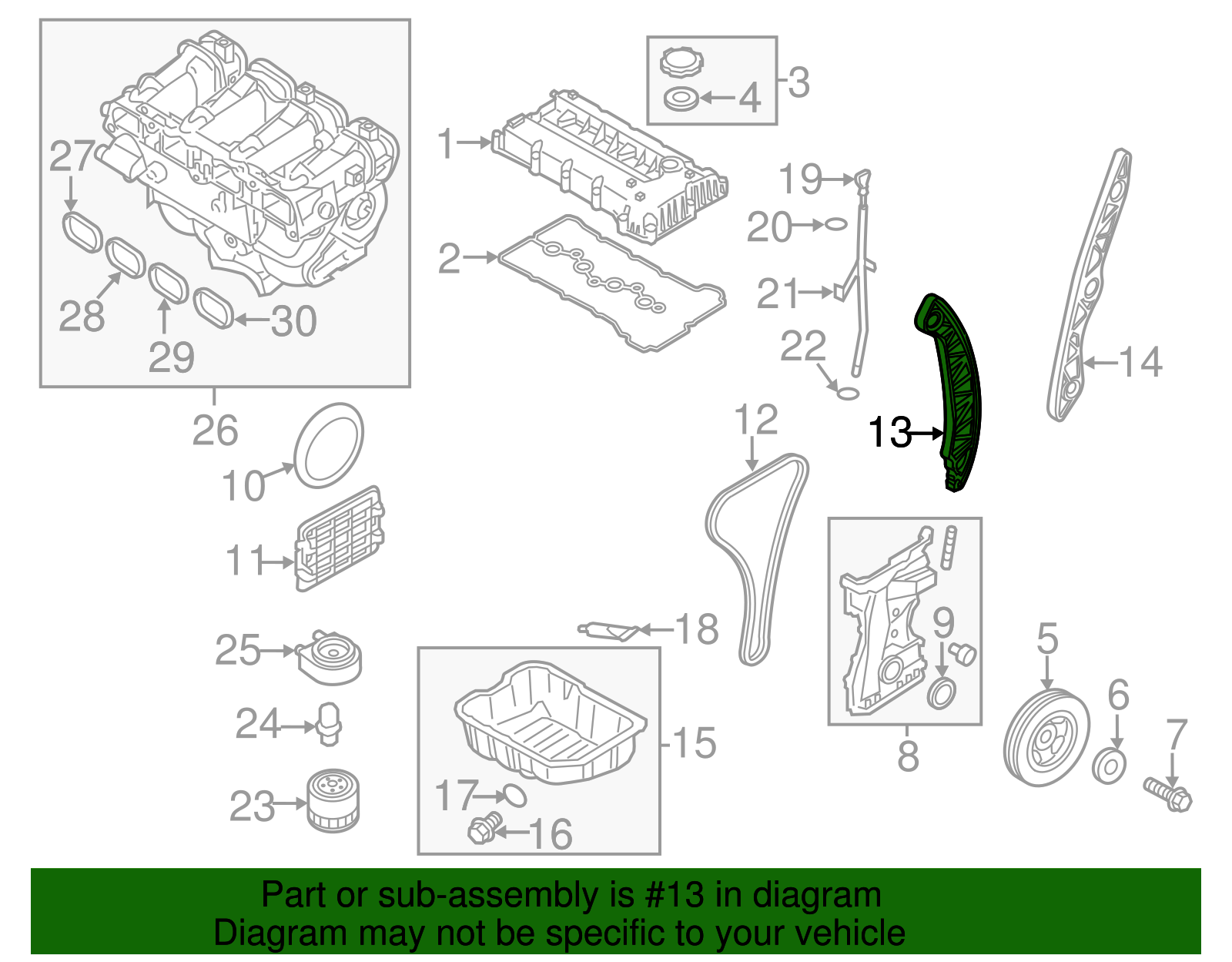 2011-2018 Kia Engine Timing Chain Tensioner 24470-2G350 | Kia ...