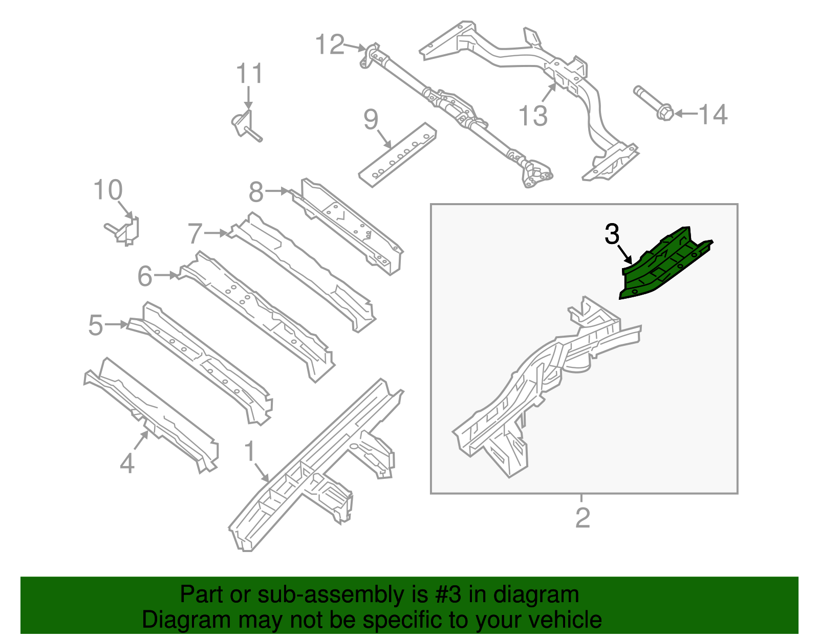 2014 Nissan Pathfinder Rail End G5521-3JVMA | Scott Evans Nissan Parts
