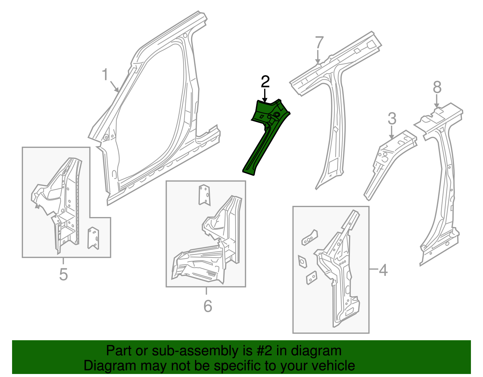2016-2019 Ford Windshield Pillar FB5Z-7802508-A | Awesome Parts Ford