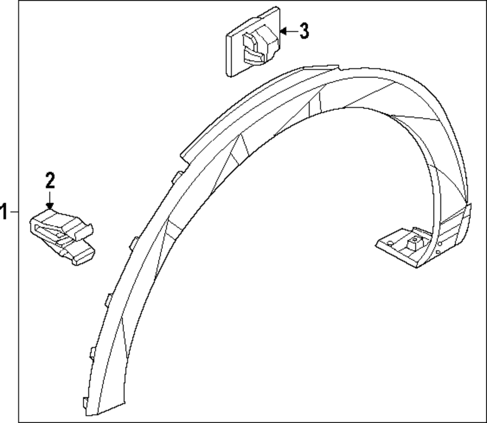 Hyundai - 87711-CU100-EMP - Wheel Opening Molding - 2024-2025 Genesis ...
