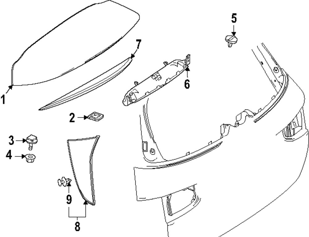 247-790-21-00-9999 - Rear Spoiler 2021-2024 Mercedes-Benz | Mercedes ...