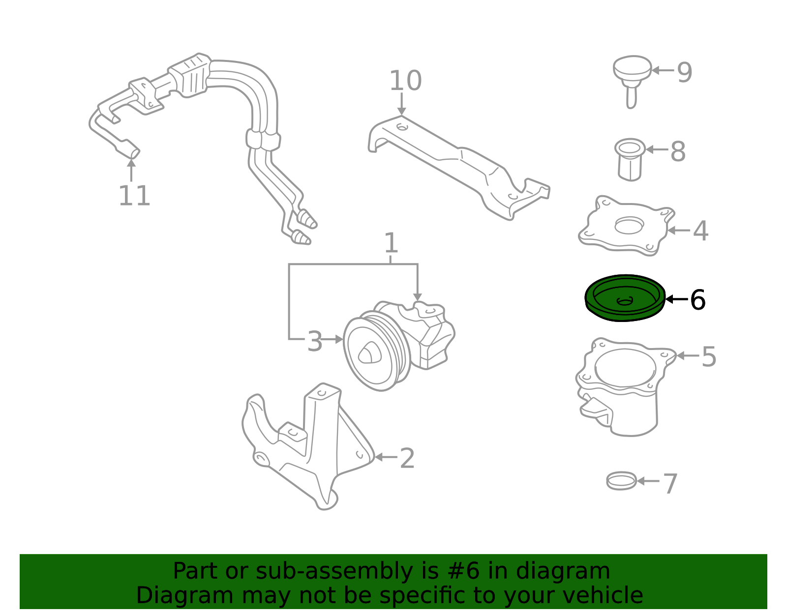 34425AC030 - 1997-2002 Subaru - Reservoir Tank Packing | Subaru Parts HQ