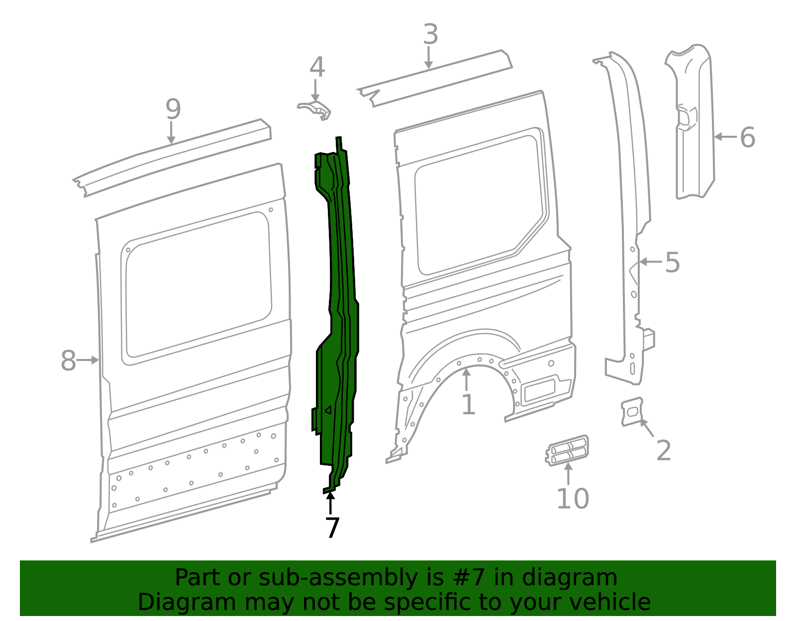 CK4Z-6124383-D - Front Pillar 2015-2025 Ford | Big 3 Auto Parts