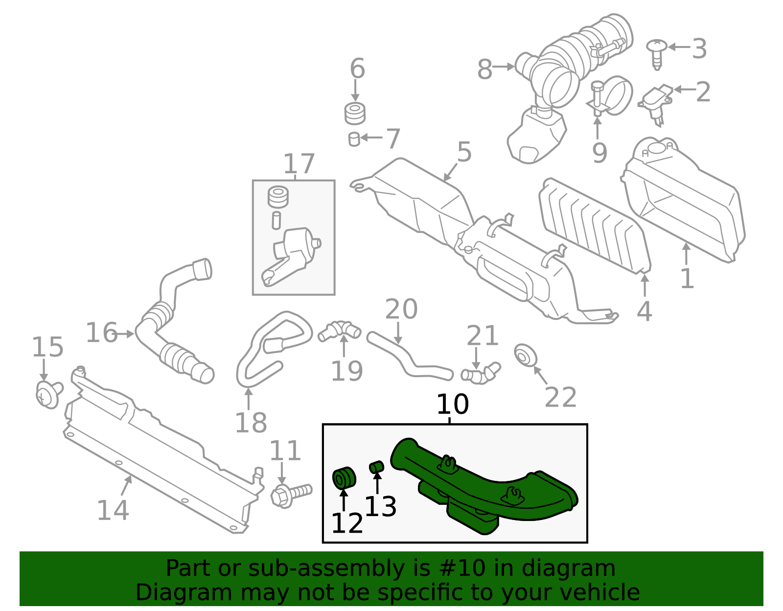 46012CA000 - 2013-2020 Subaru BRZ - Air Inlet Duct | Subaru Parts HQ