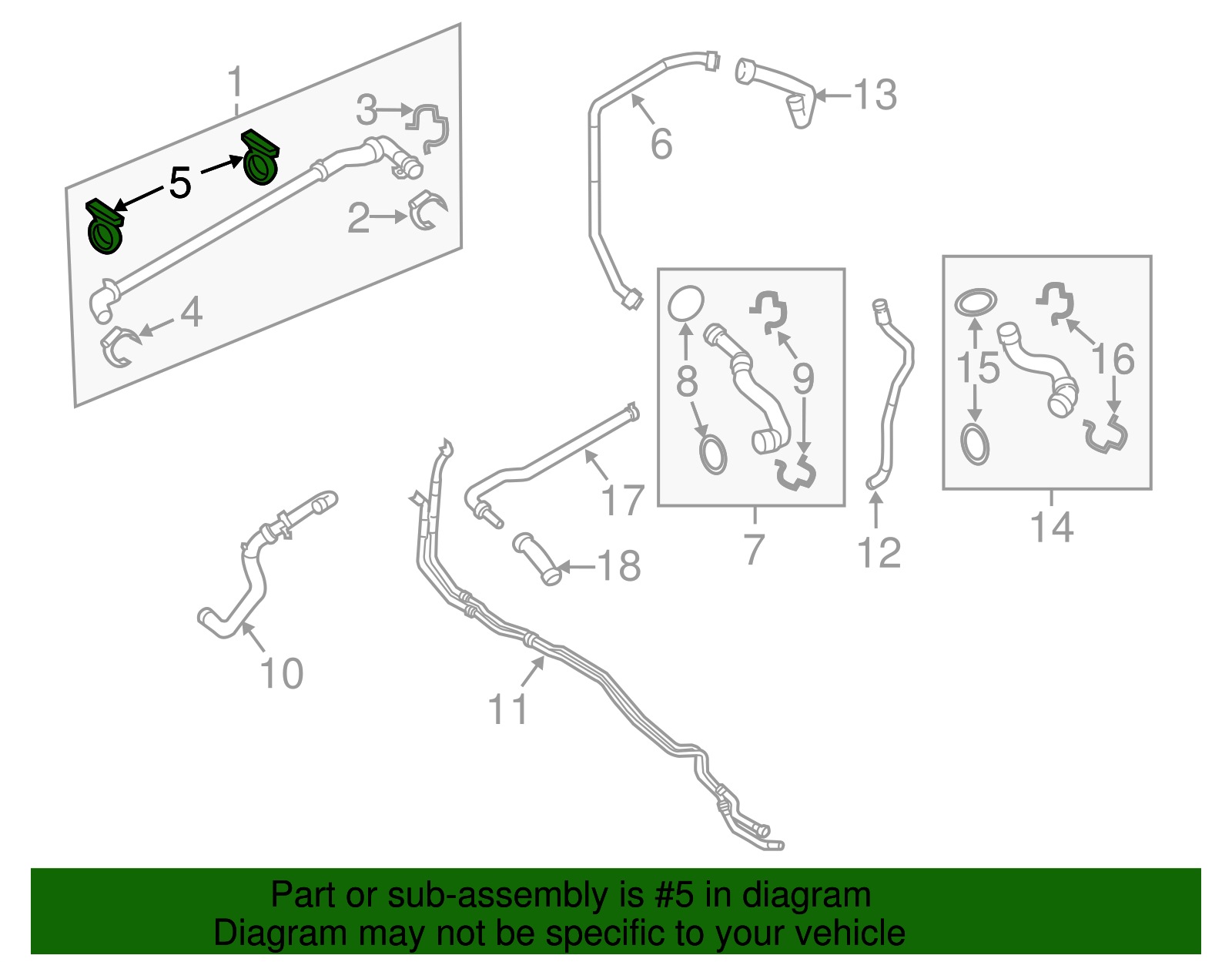 2011-2016 Ford | Radiator Coolant Hose Hold Down | BC3Z-8W287-A | Walls ...