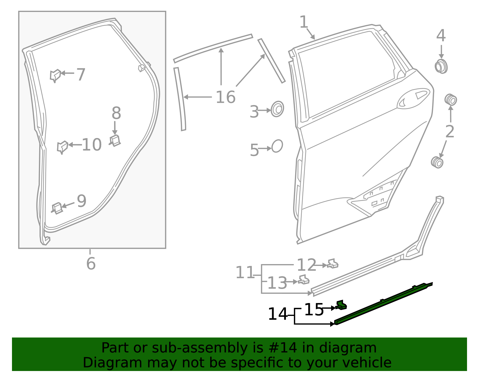 2018-2021 Honda Clarity Side Body Trim Protector 75302-TRT-A01ZH ...