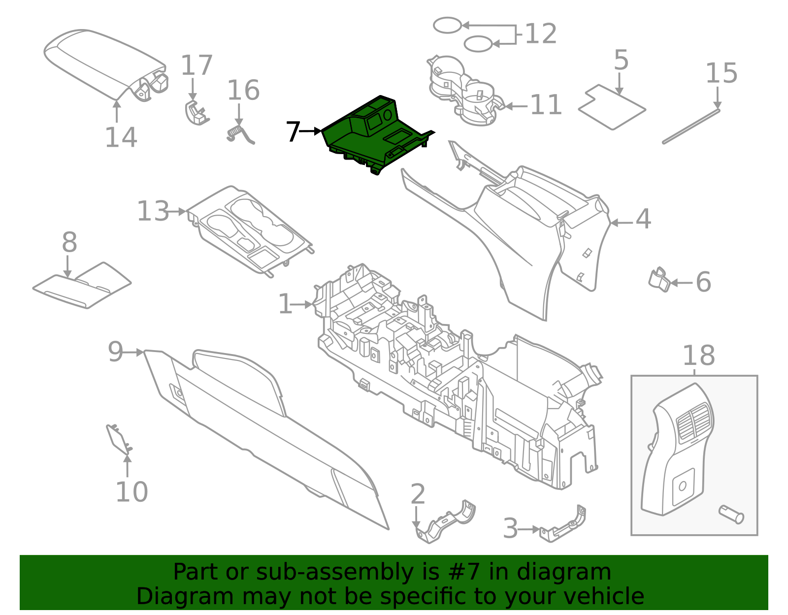 LJ6Z-7806202-BA - 2021-2022 Ford Escape - Storage Box | Dealer Auto Parts