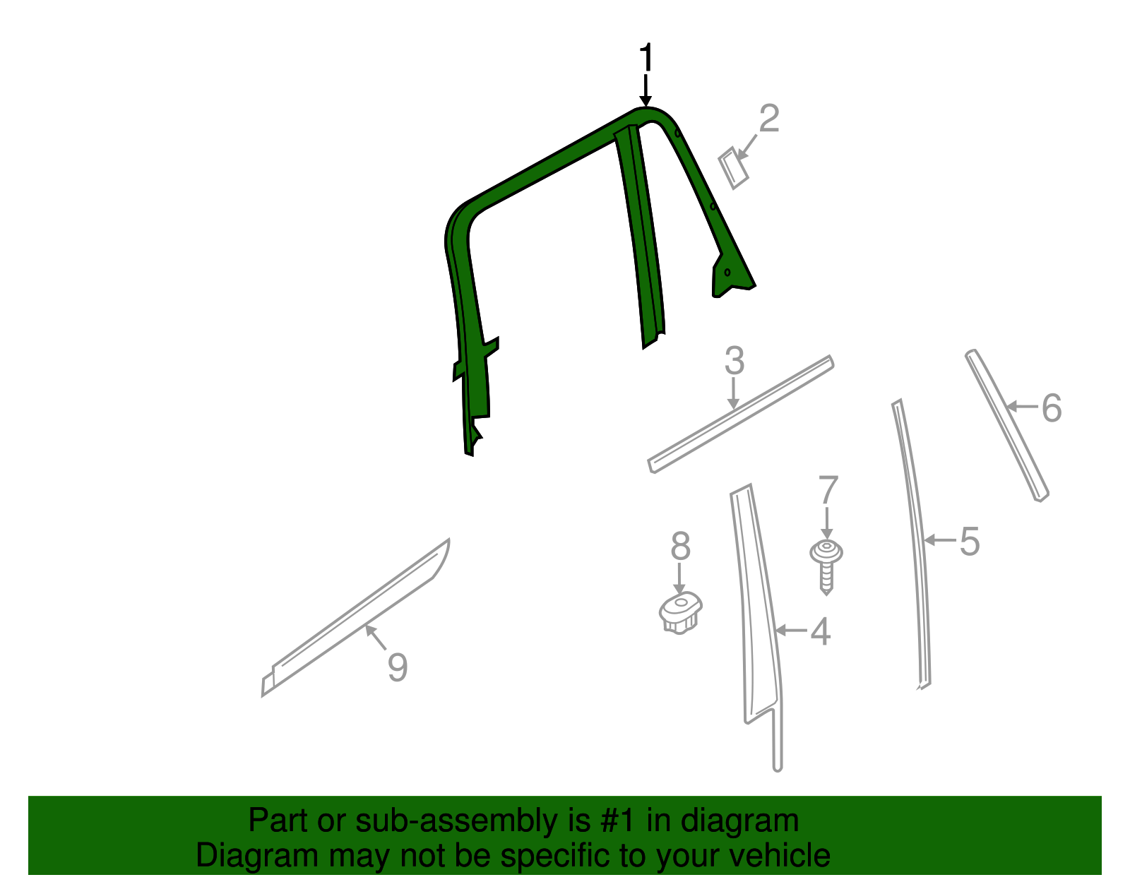 51357205608 - 2011-2017 BMW X3 Frame Molding (51-35-7-205-608) | BMW of ...
