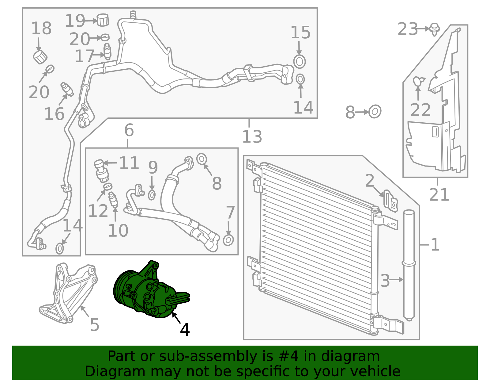 2010-2011 GM Air Conditioning Compressor 19419918 | Shop Matick Buick GMC