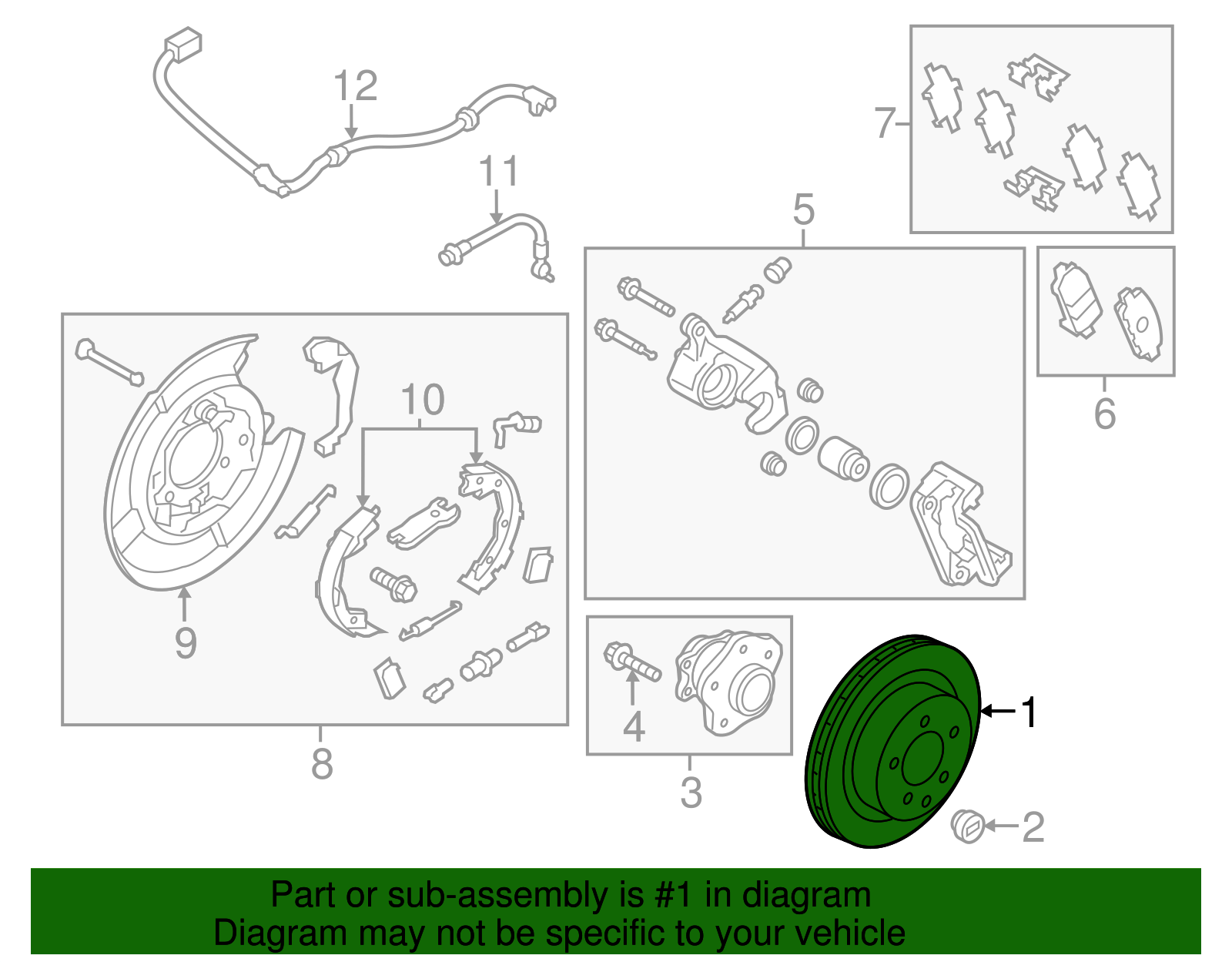 2003-2025 Nissan Disc Brake Rotor Rear 43206-4BT0B | Nissan Parts Central