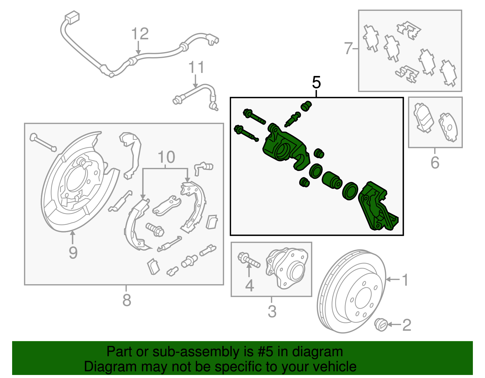 2013-2025 Nissan Caliper Assembly 44001-3NF0A | Bill Kay Nissan Parts