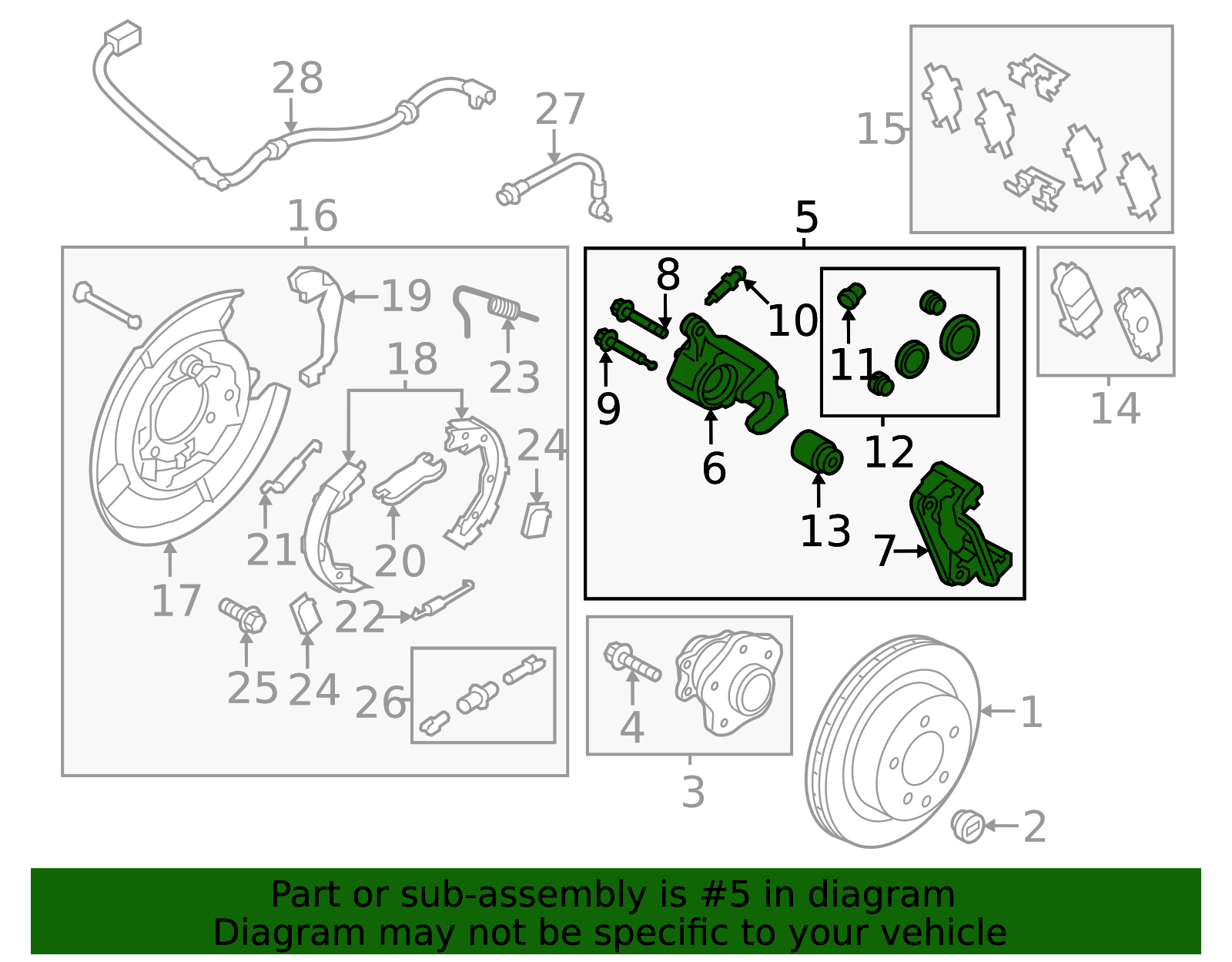 2013-2025 Nissan Disc Brake Caliper 44001-3NF0A | Bill Kay Nissan Parts