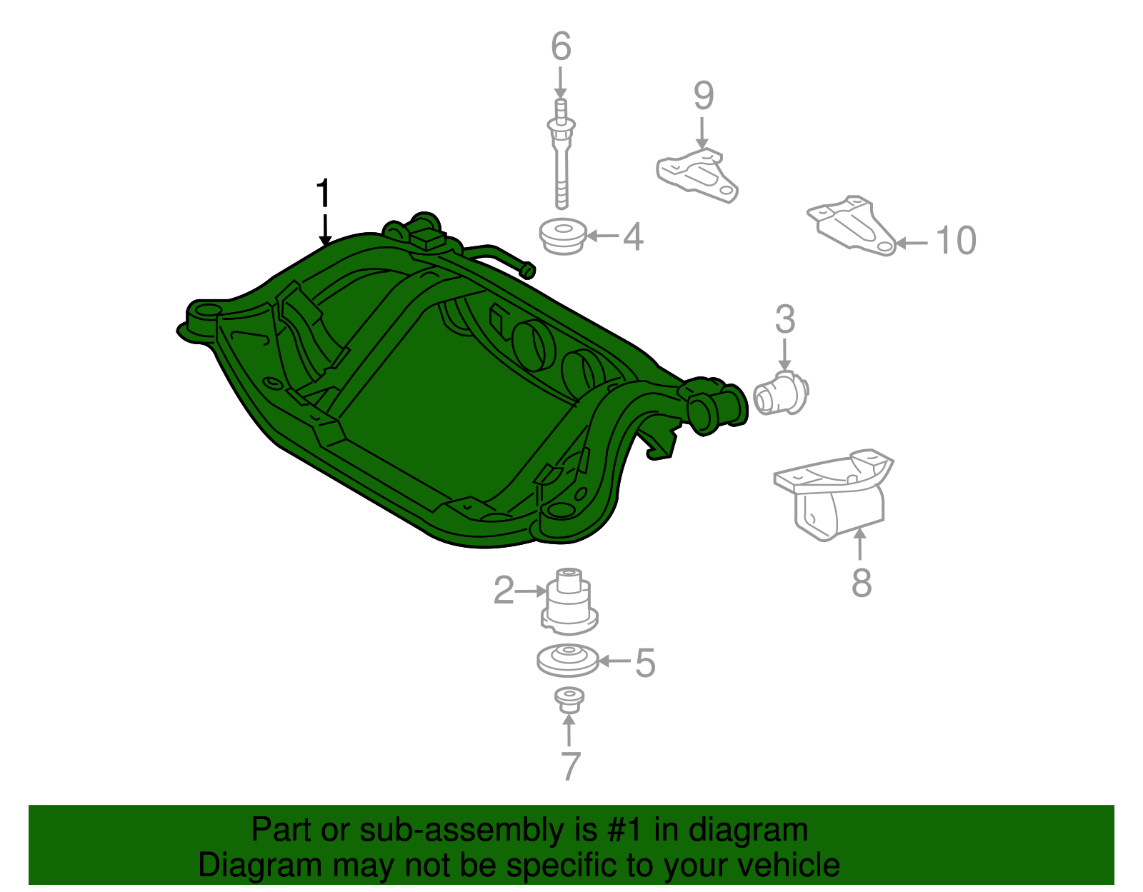 2006-2008 Lexus RX400h | Suspension Cross-Member | 51206-48050 | Express Lexus Parts