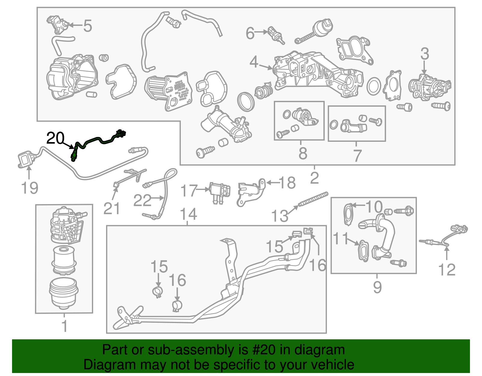 2014-2015 Chevrolet Cruze Heated Oxygen Sensor 12644786 | Capital Chevy ...