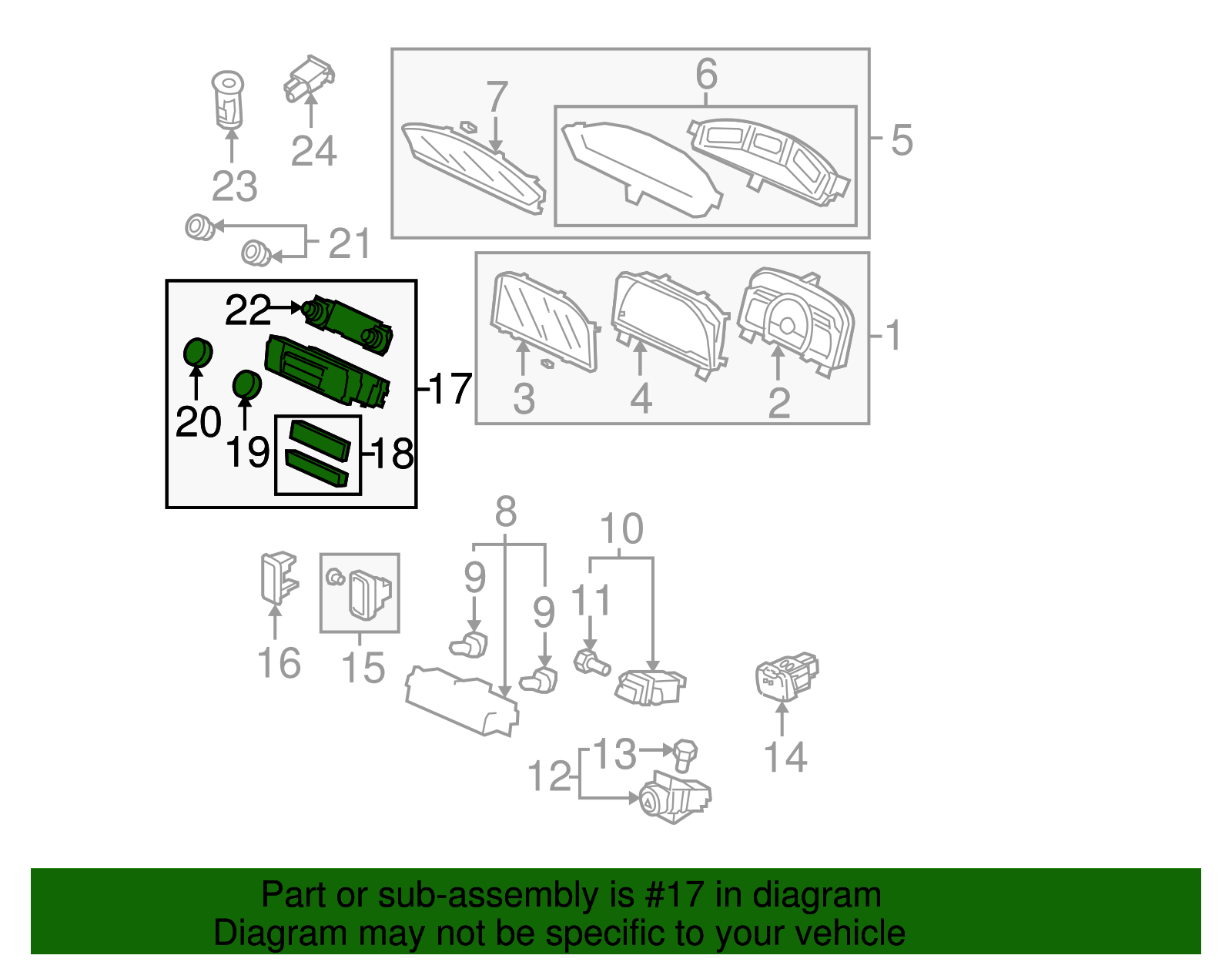 2007-2011 Honda Civic | Dash Control Unit | 79500-SVA-A02ZA | Honda OEM ...