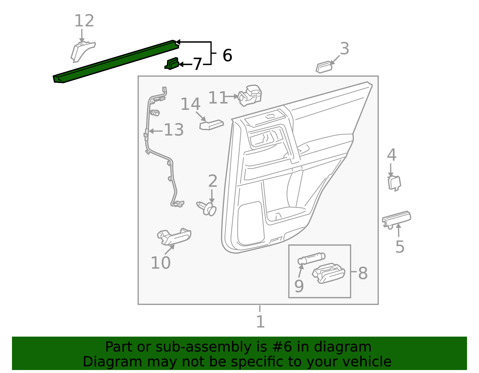 Genuine Official Toyota Door Window Belt Weatherstrip (Right, Rear ...