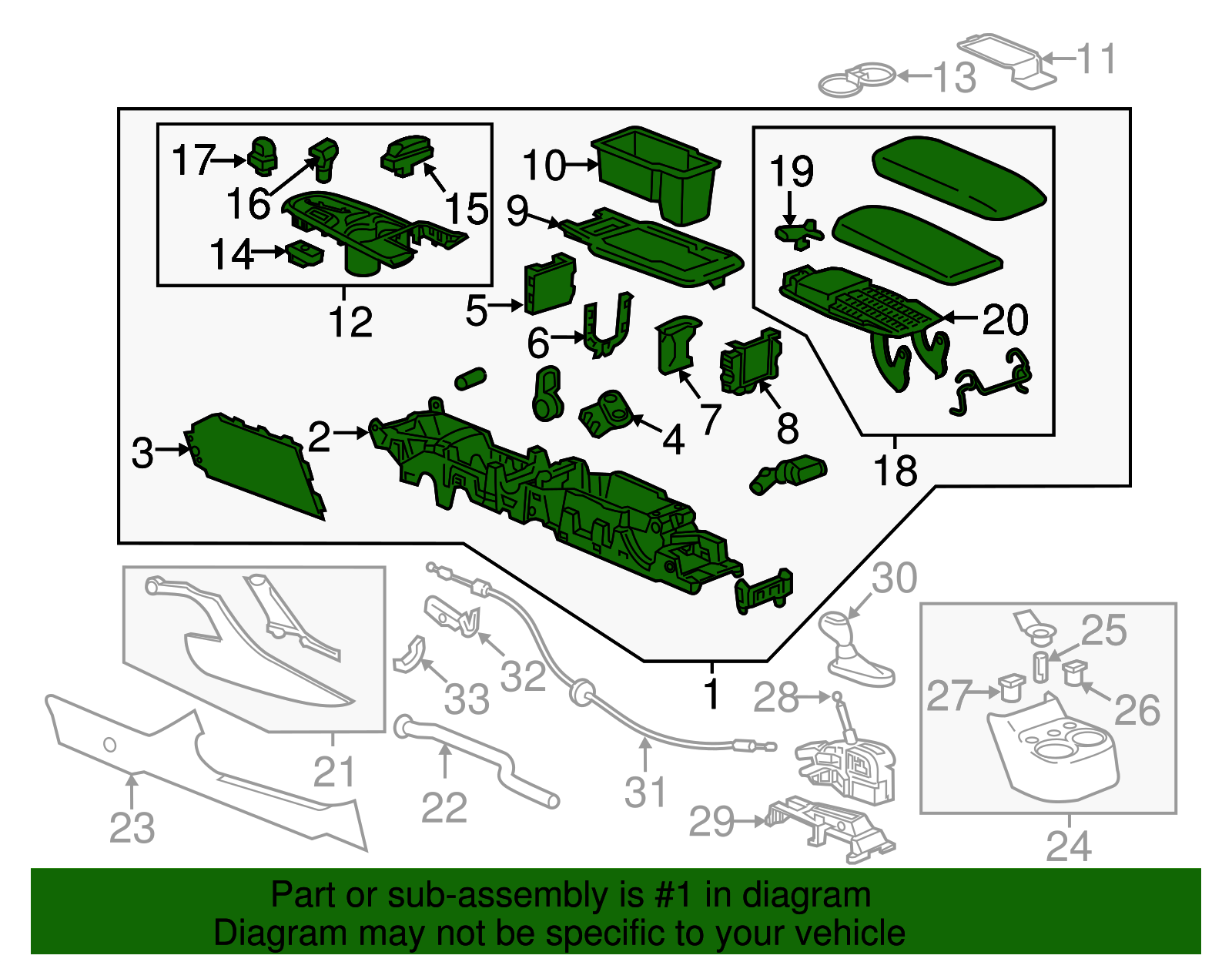 2019 Chevrolet Volt Console Assembly 84556131 | Shop Matick Buick GMC