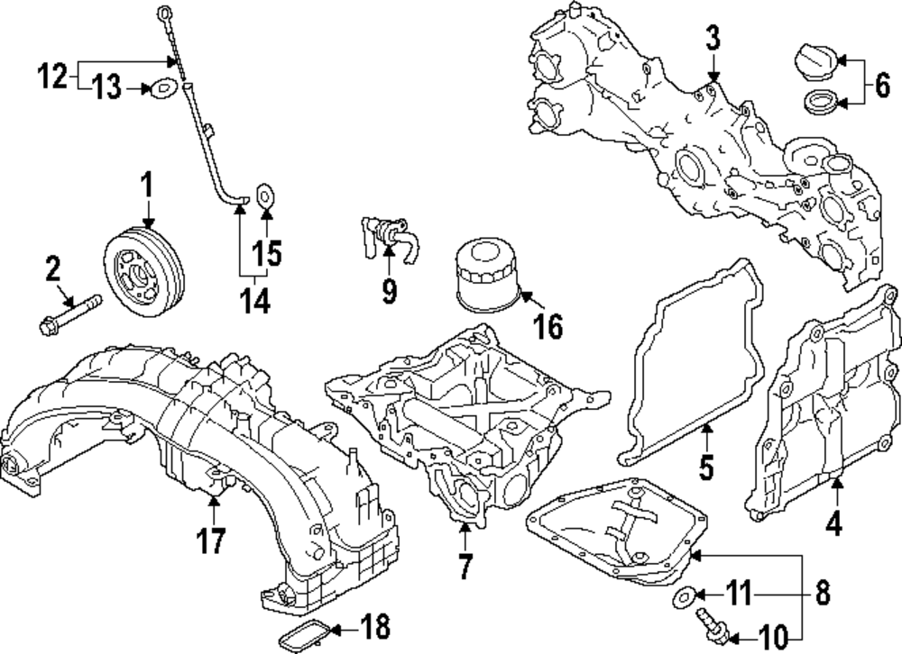 2021-2025 Subaru 2021-2024 Subaru - Intake Manifold 14001AC670 | World ...