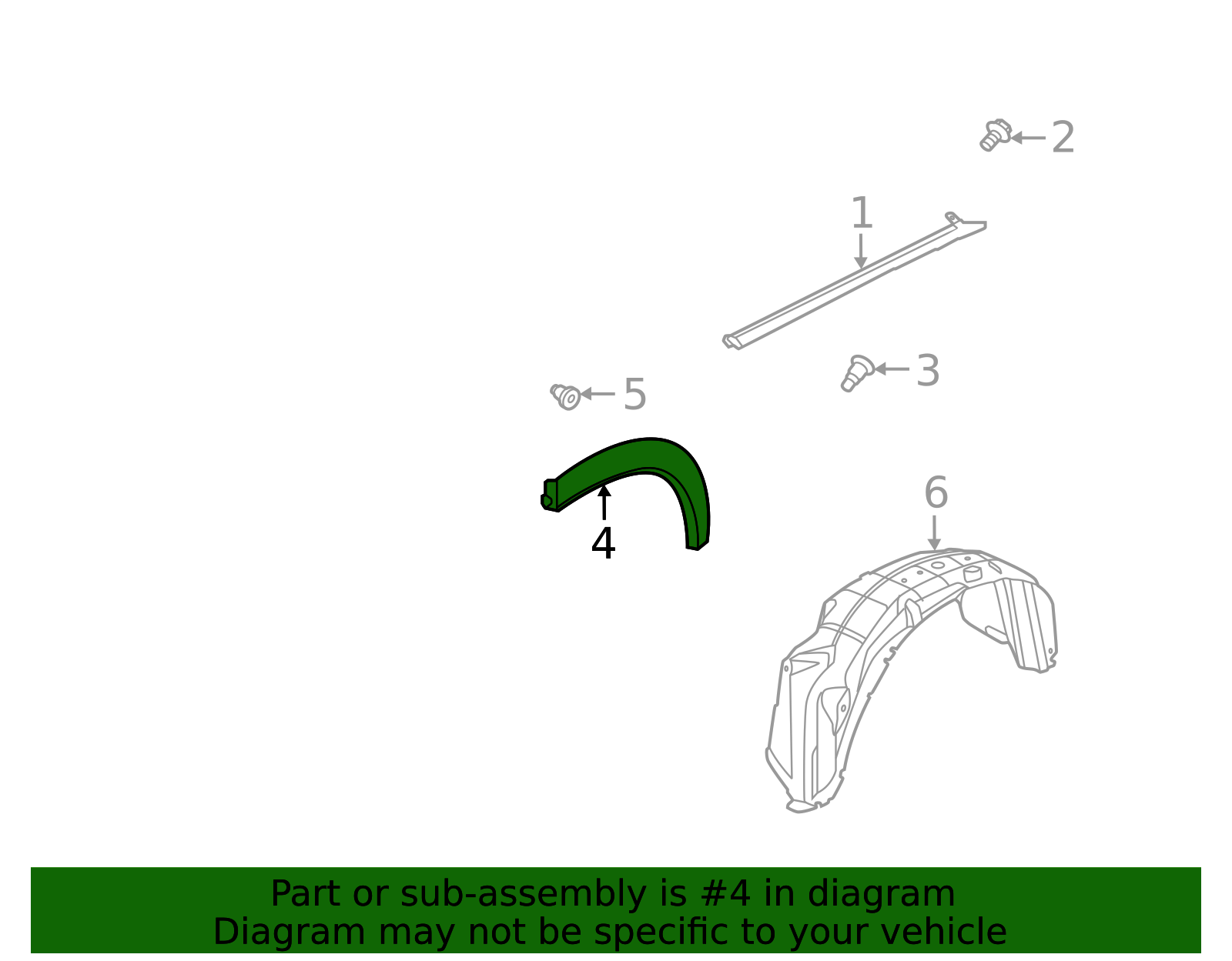78873-6RA0A - Wheel Opening Molding 2021-2025 Nissan Rogue | Nissan ...