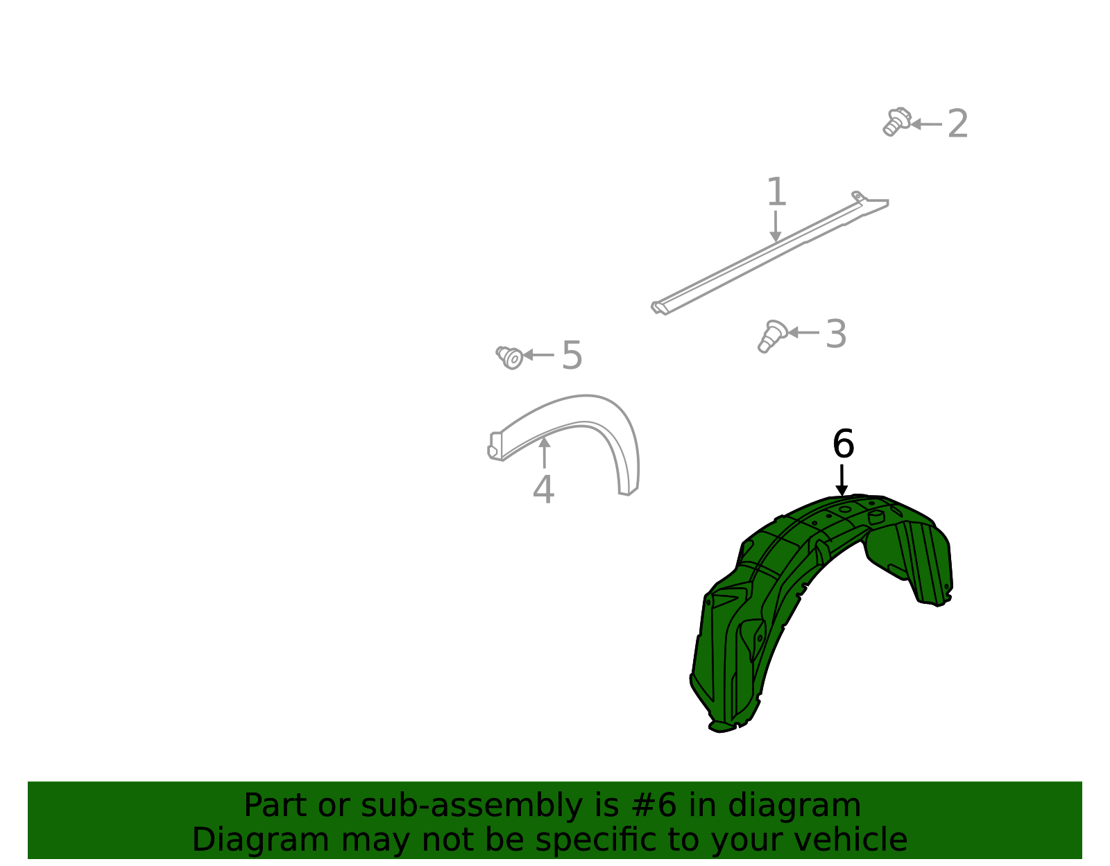 2023-2025 Nissan Rogue Wheelhouse Liner 76749-6RP0A | Nissan OEM Parts ...