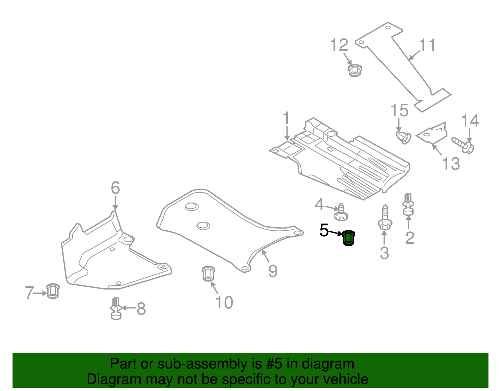 2008-2025 Audi Heat Shield Retainer Nut N-907-088-03 | Audi USA Parts