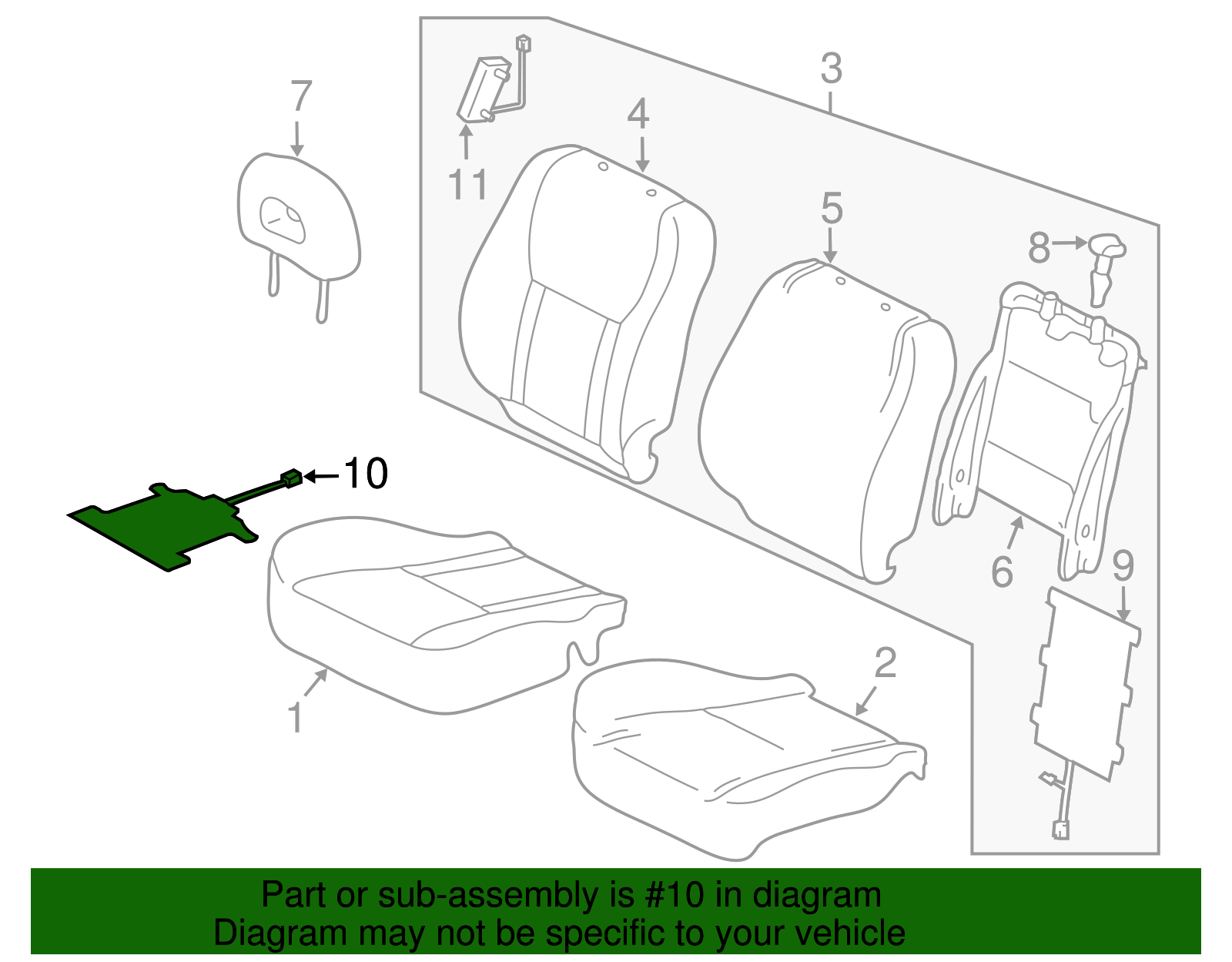 2004-2005 Toyota RAV4 Seat Cushion Heater 87510-42110 | Toyota Parts Center