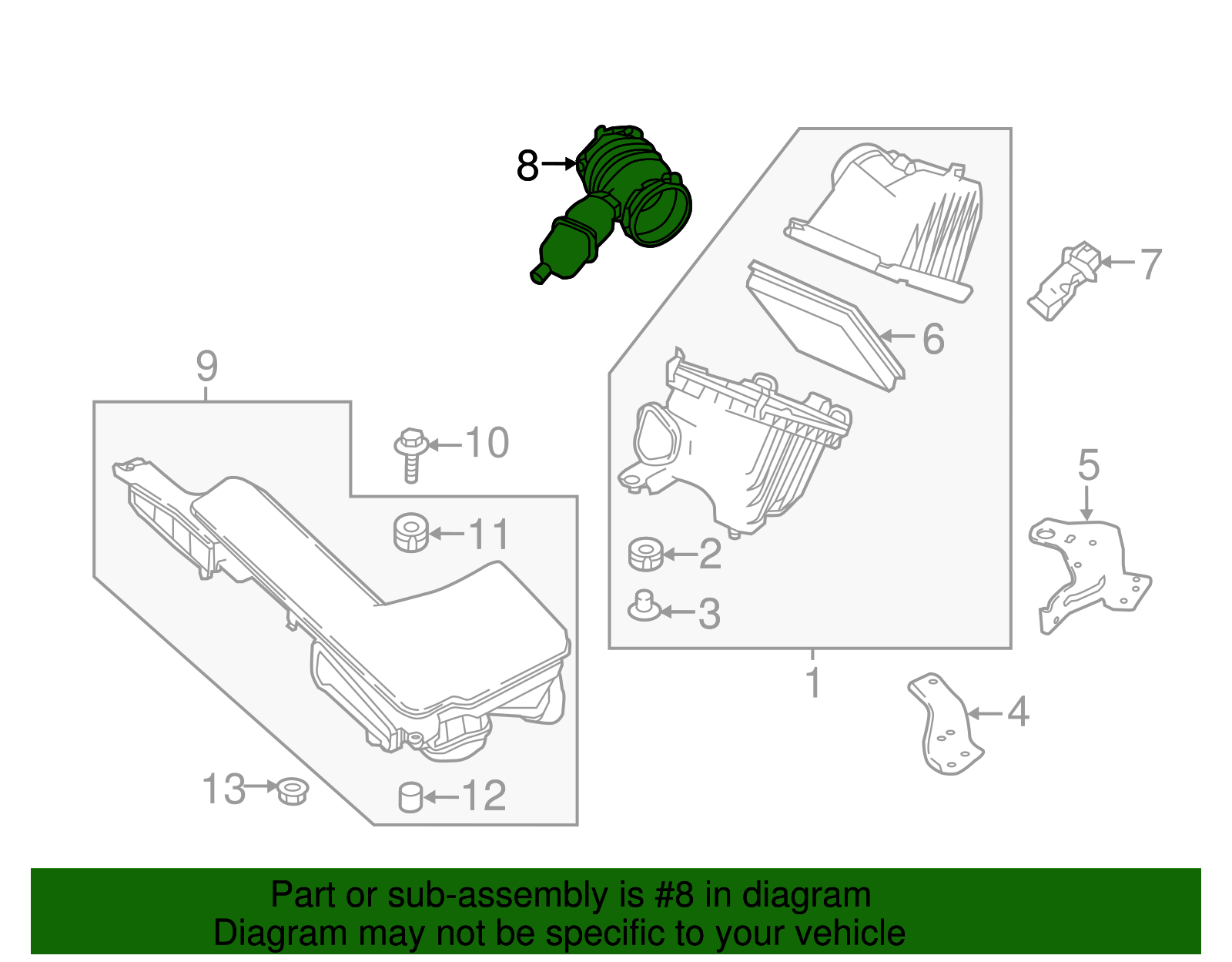 2017-2025 Nissan Pathfinder Air Duct 16576-6KA0A | Mossy Nissan ...