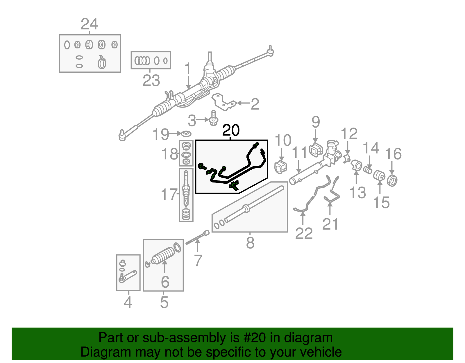 2005-2008 Subaru Forester Power Steering Line Repair Kit Pipe | Subaru ...
