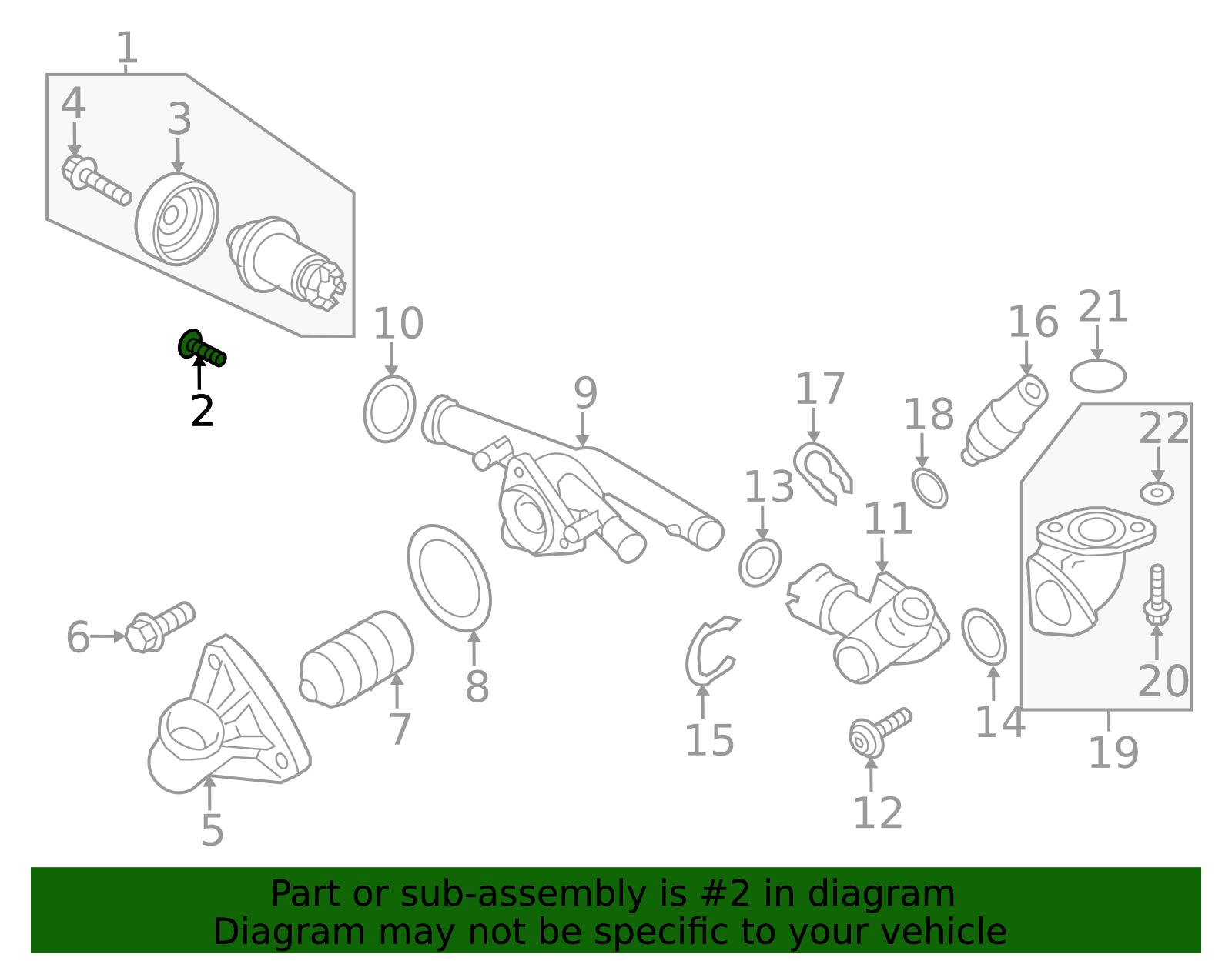 Water Pump Bolt N-105-268-02 | OEM Parts Online