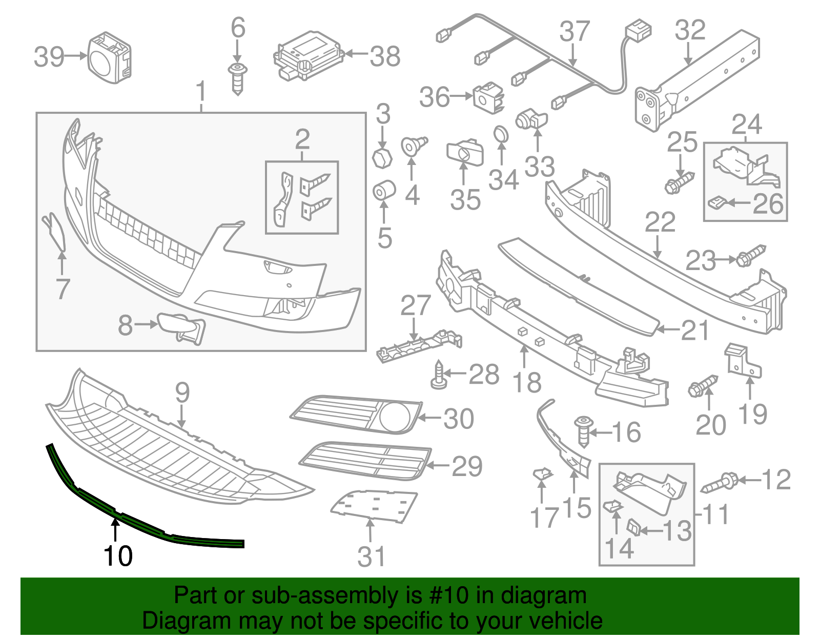 4H0-807-110 - Spoiler 2011-2016 Audi A8 Quattro | Audi OEM Parts