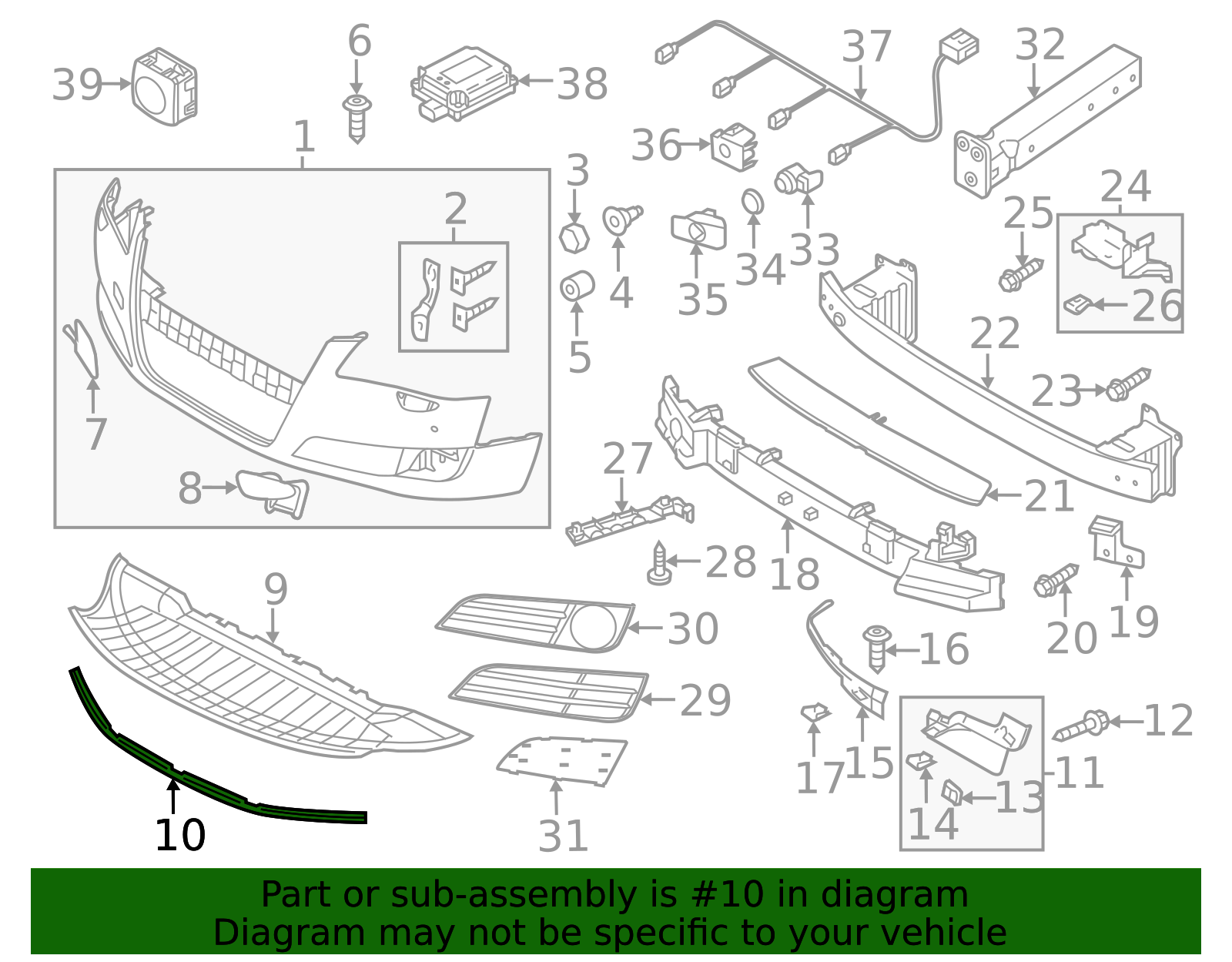 4H0-807-110 - Genuine Audi Spoiler 4H0807110 OEM Audi OEM Parts