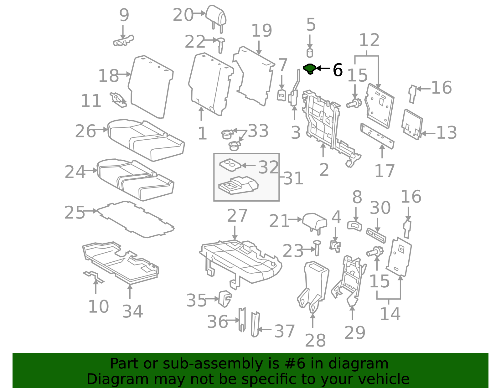 2010-2024 Toyota 4Runner Lock Grommet 72646-33020-C0 | MotorMotor