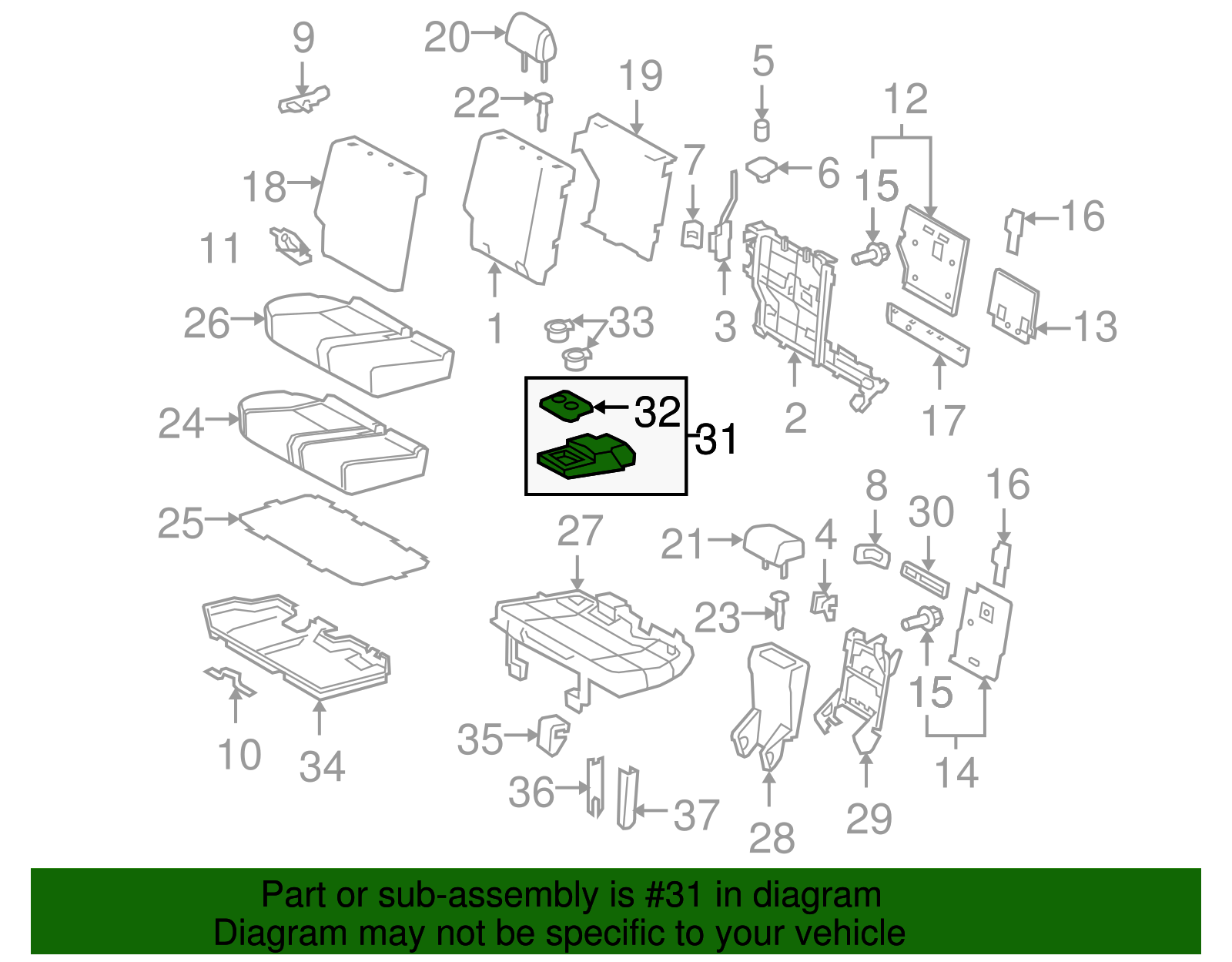 2010-2013 Toyota 4Runner 2010-2013 Toyota 4Runner - Armrest Assembly ...