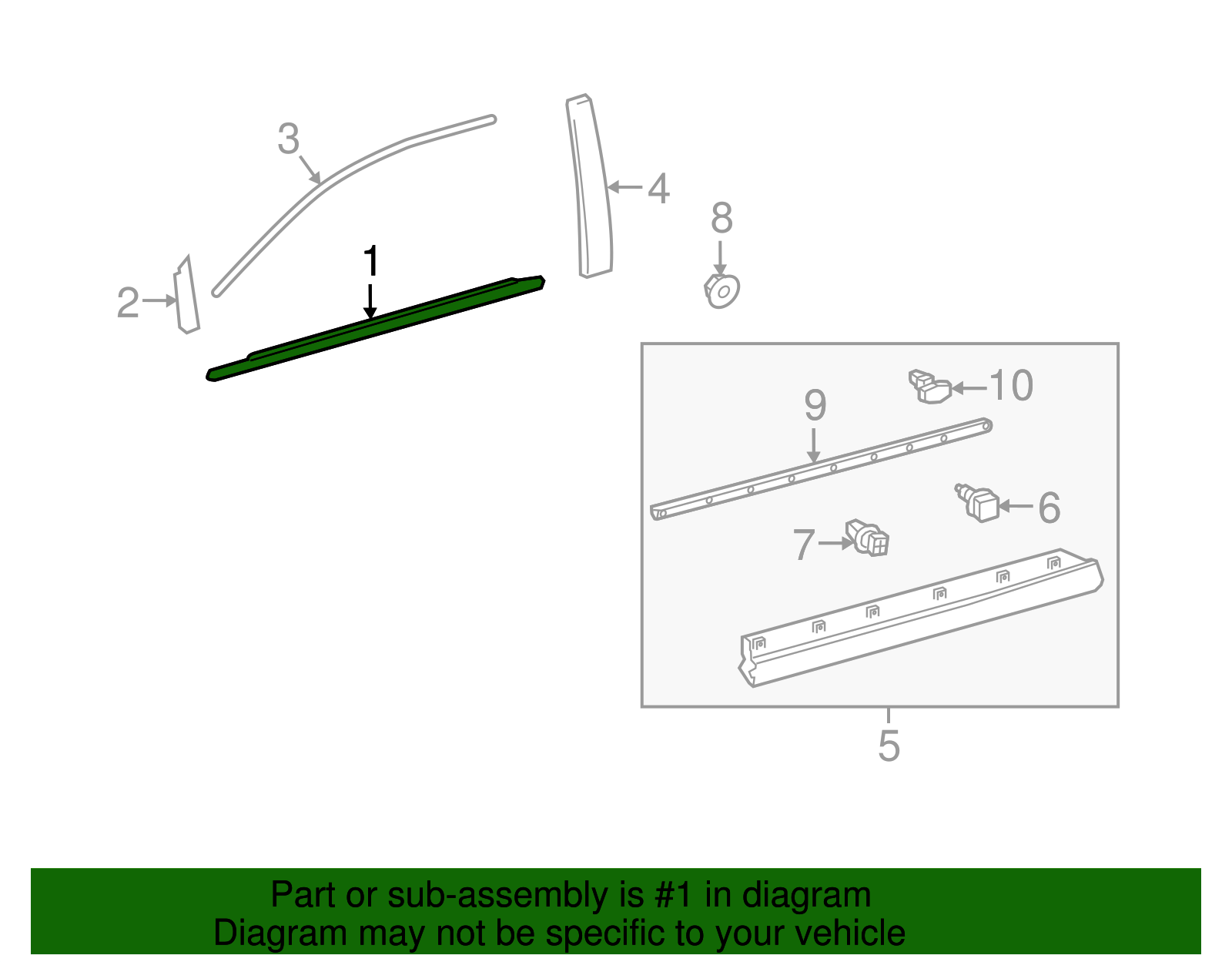 2016-2022 Lexus Belt Molding 75710-0E090 | OEM Parts Online