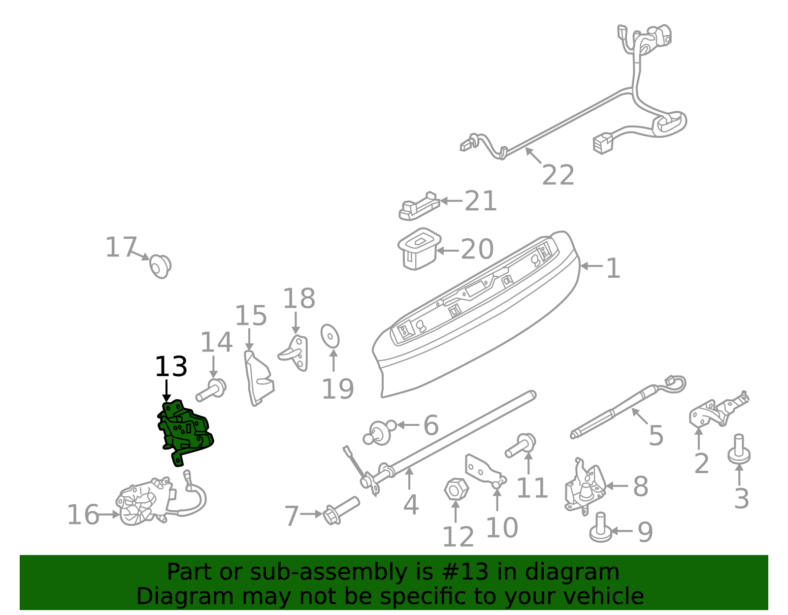 LR072586 - High-Quality Latch for 2013-2022 Land Rover Range Rover ...