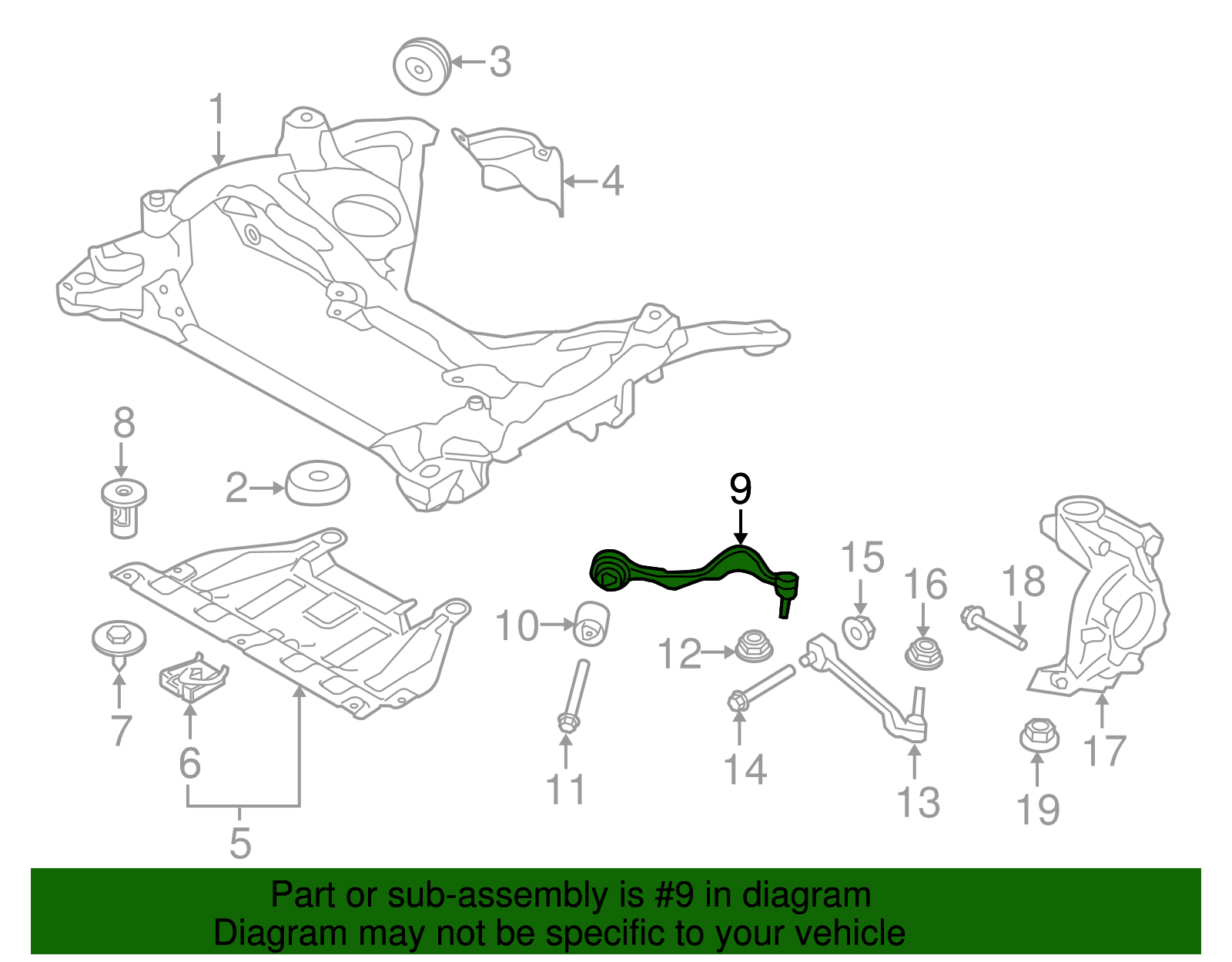 2015-2021 BMW | Front Control Arm | 31-12-2-284-532 | BMW OEM Parts Store